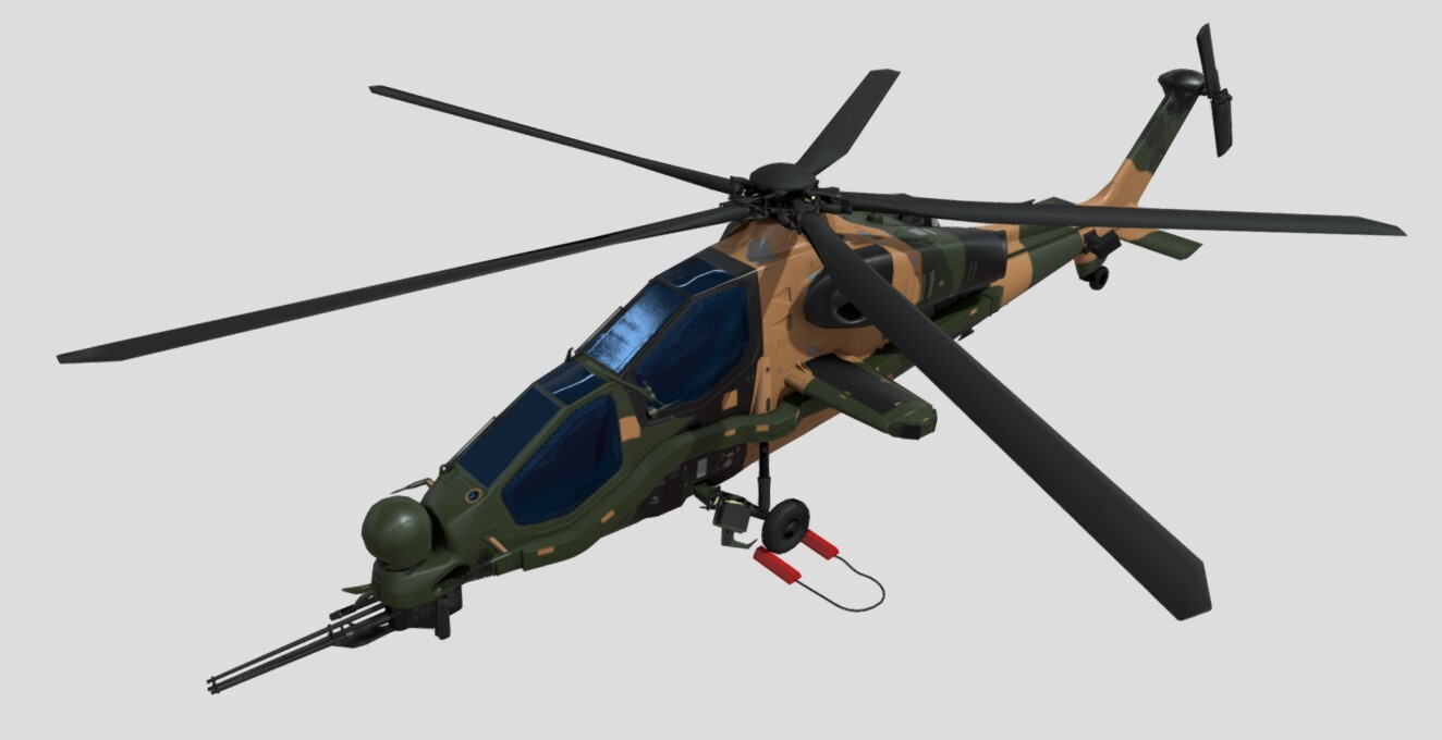ArtStation - Atak Helicopter_Low Poly