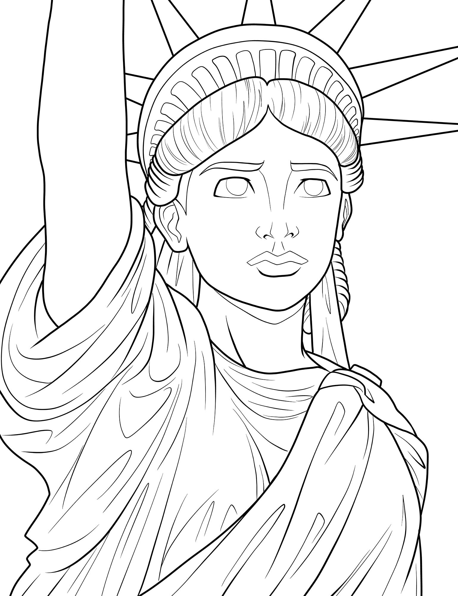 lady liberty columbia coloring pages