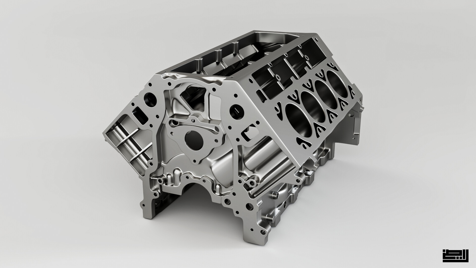 ArtStation - GM LS7 7.0L V8 engine block - SubD Modeling Attempt