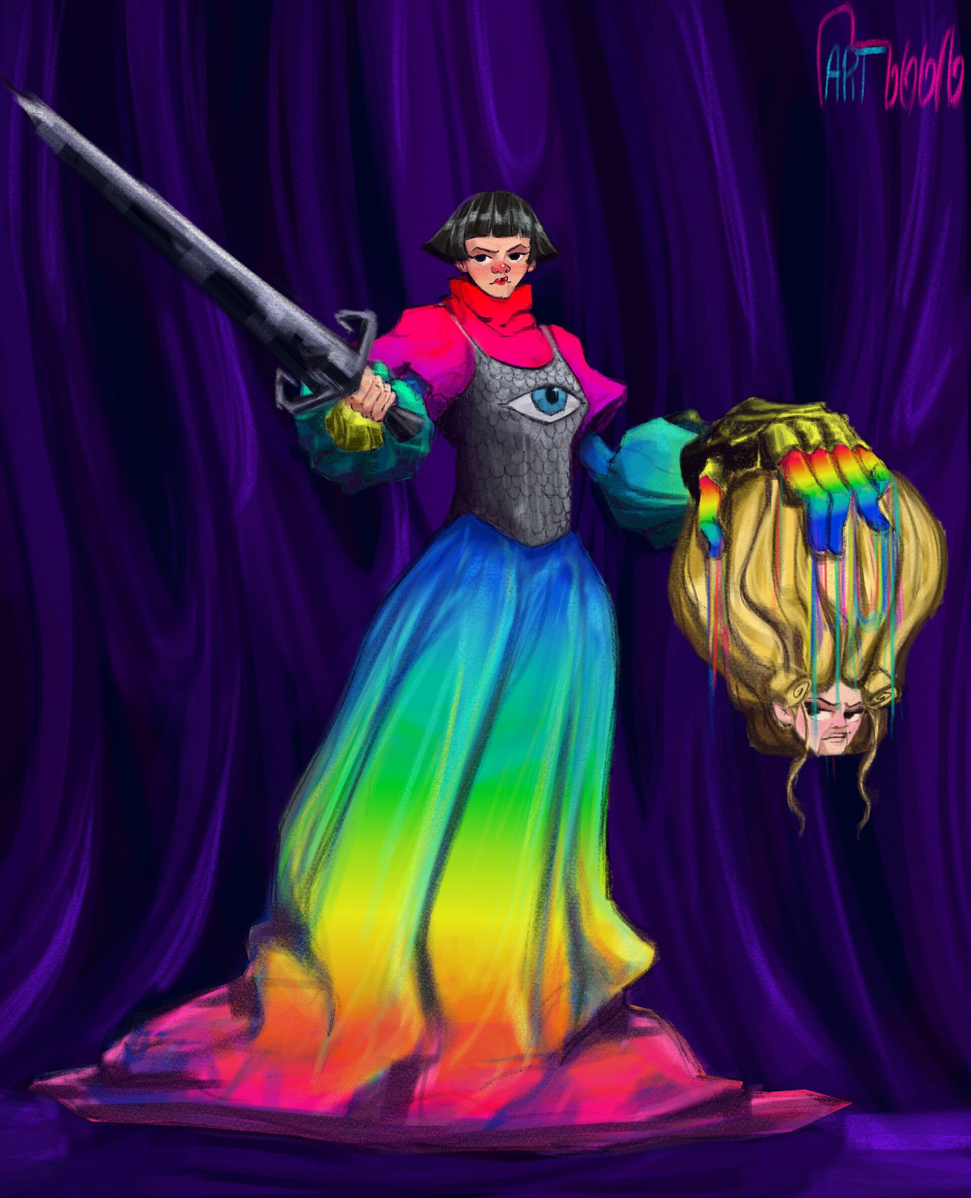 ArtStation - HEY HEY HEY RAINBOW KNIGHT