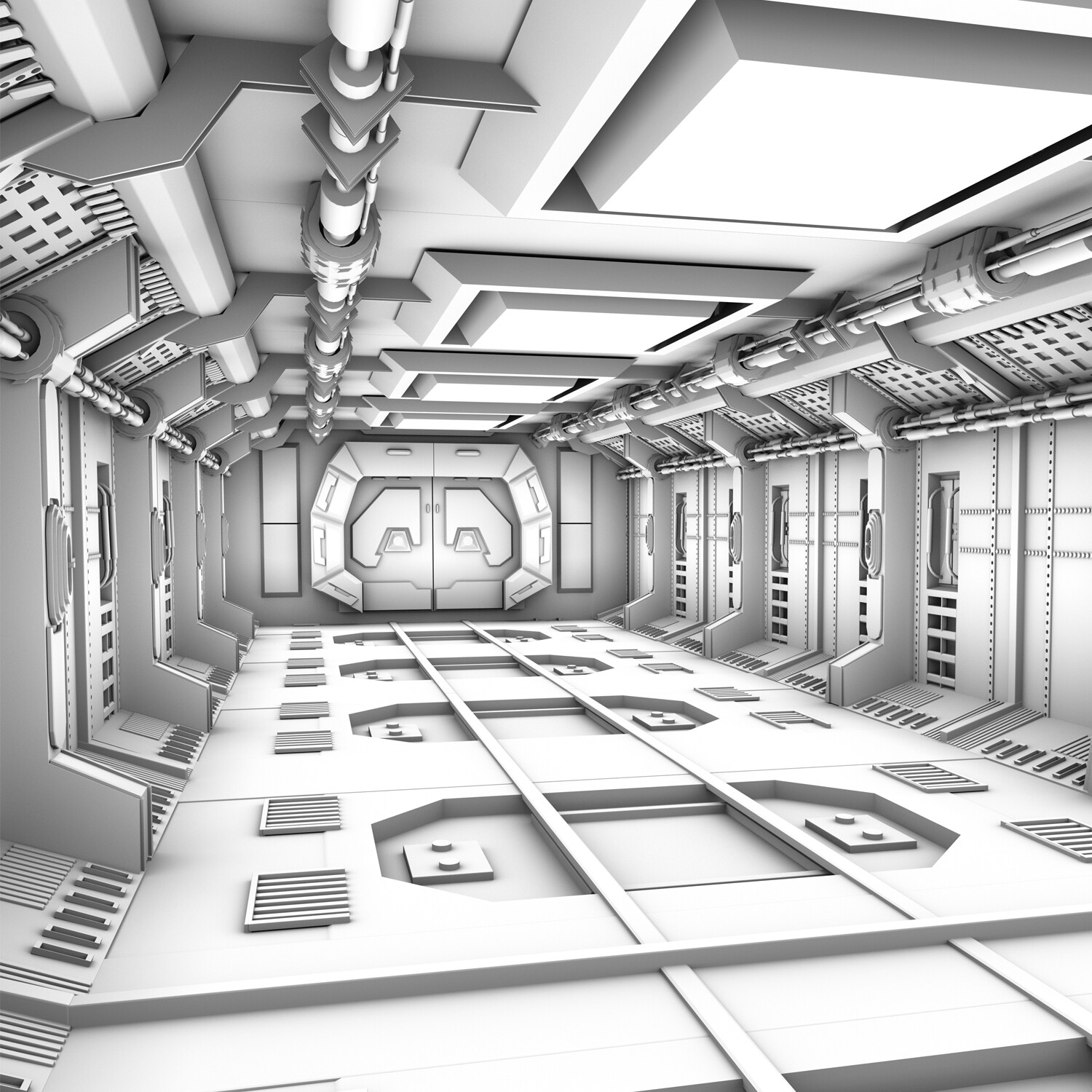 ArtStation - 3D sci fi room