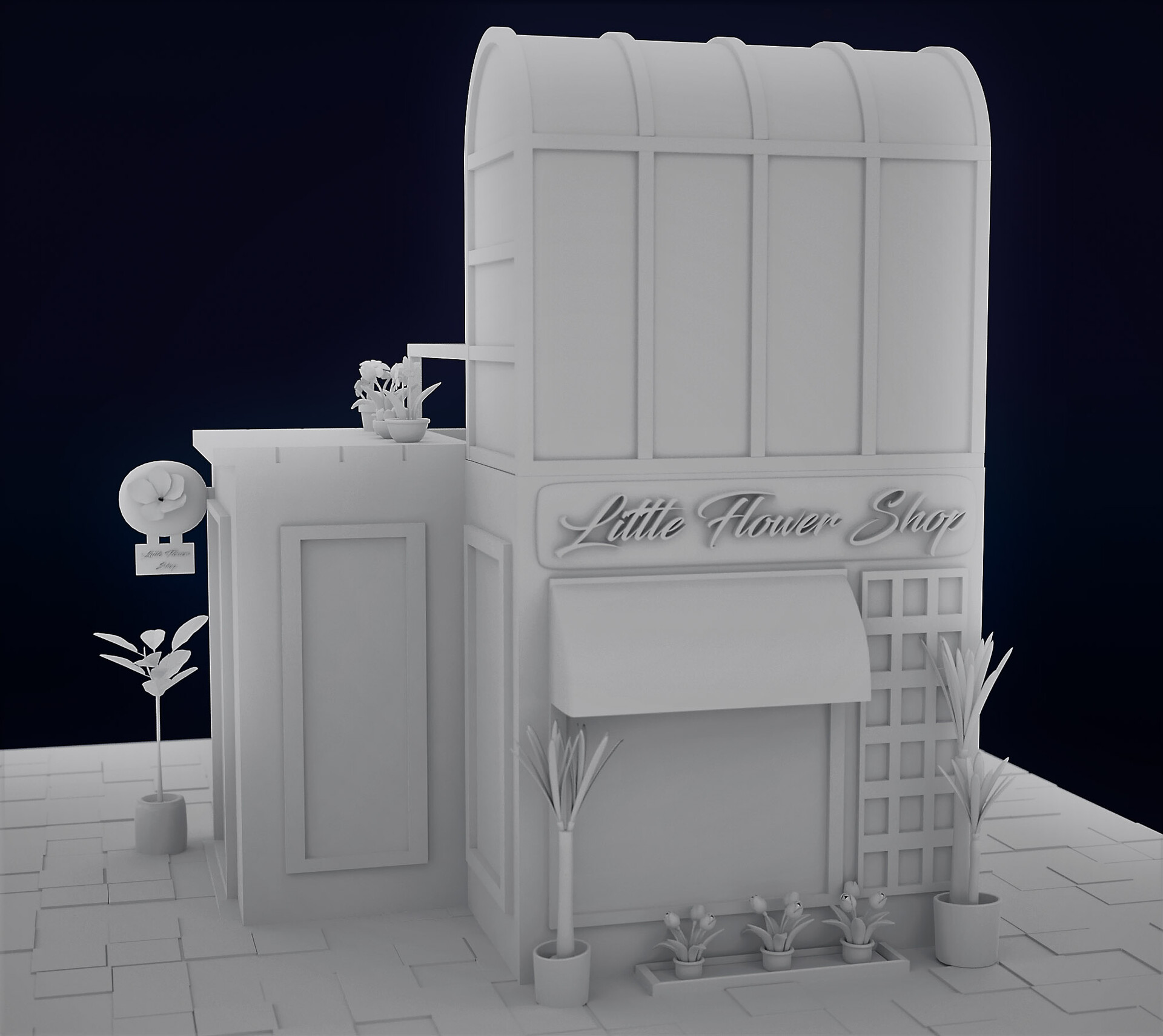 Chris J Mitchell - Stylised Cartoon Style 'Little' Buildings Set