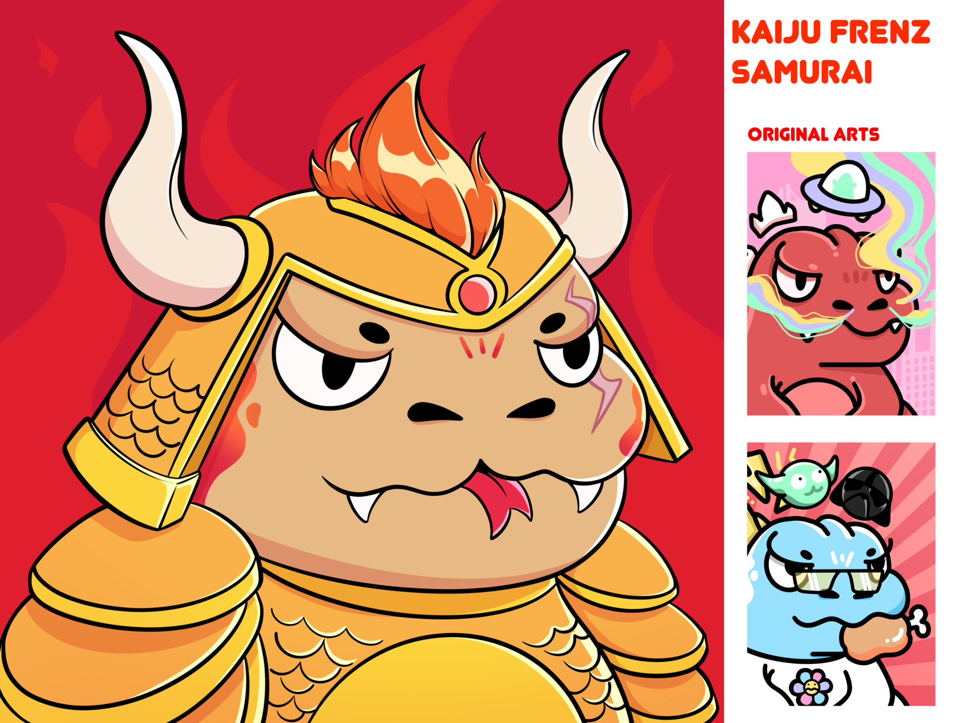ArtStation - Kaiju Frenz NFT art. Samurai