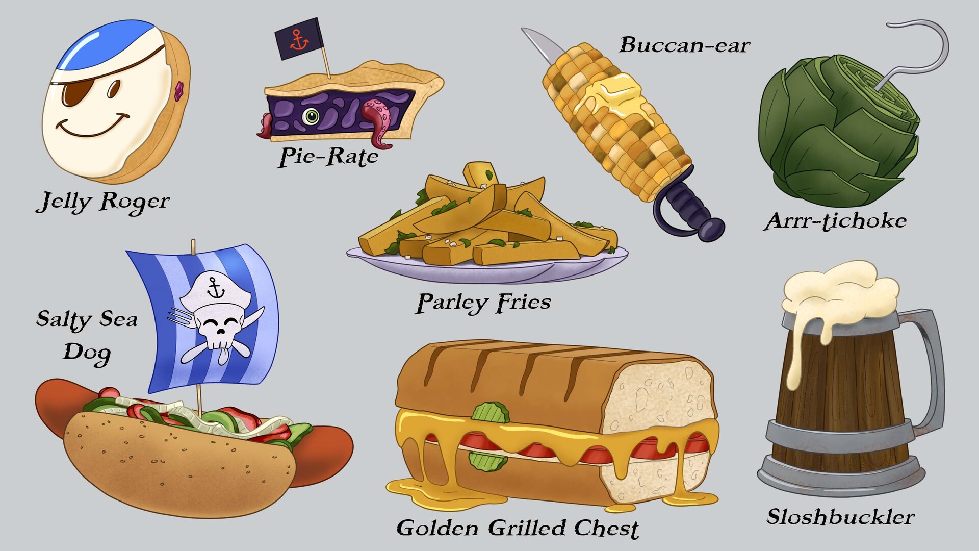 ArtStation - Pirate Food (prop design)