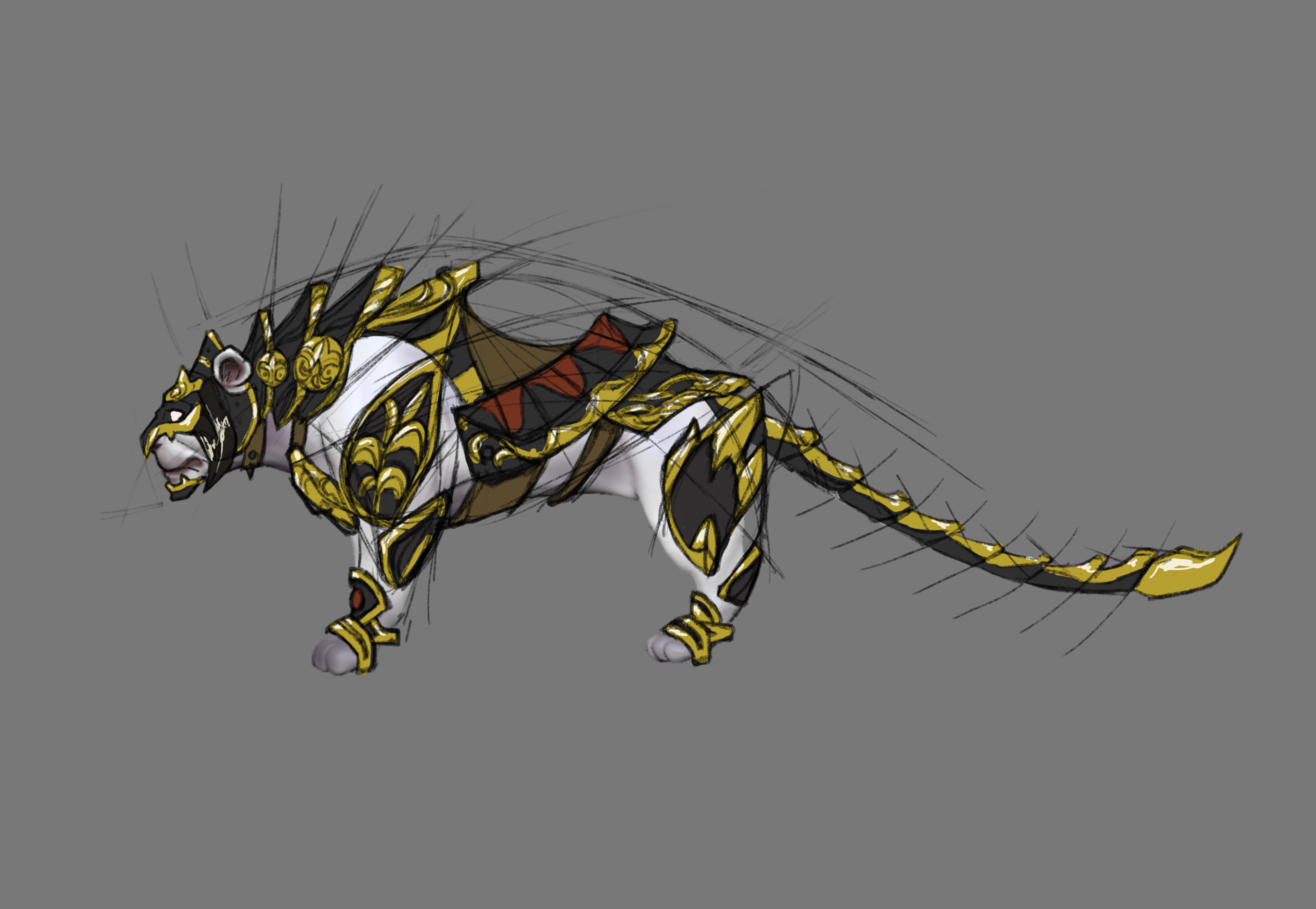 how to draw night panther for free fire