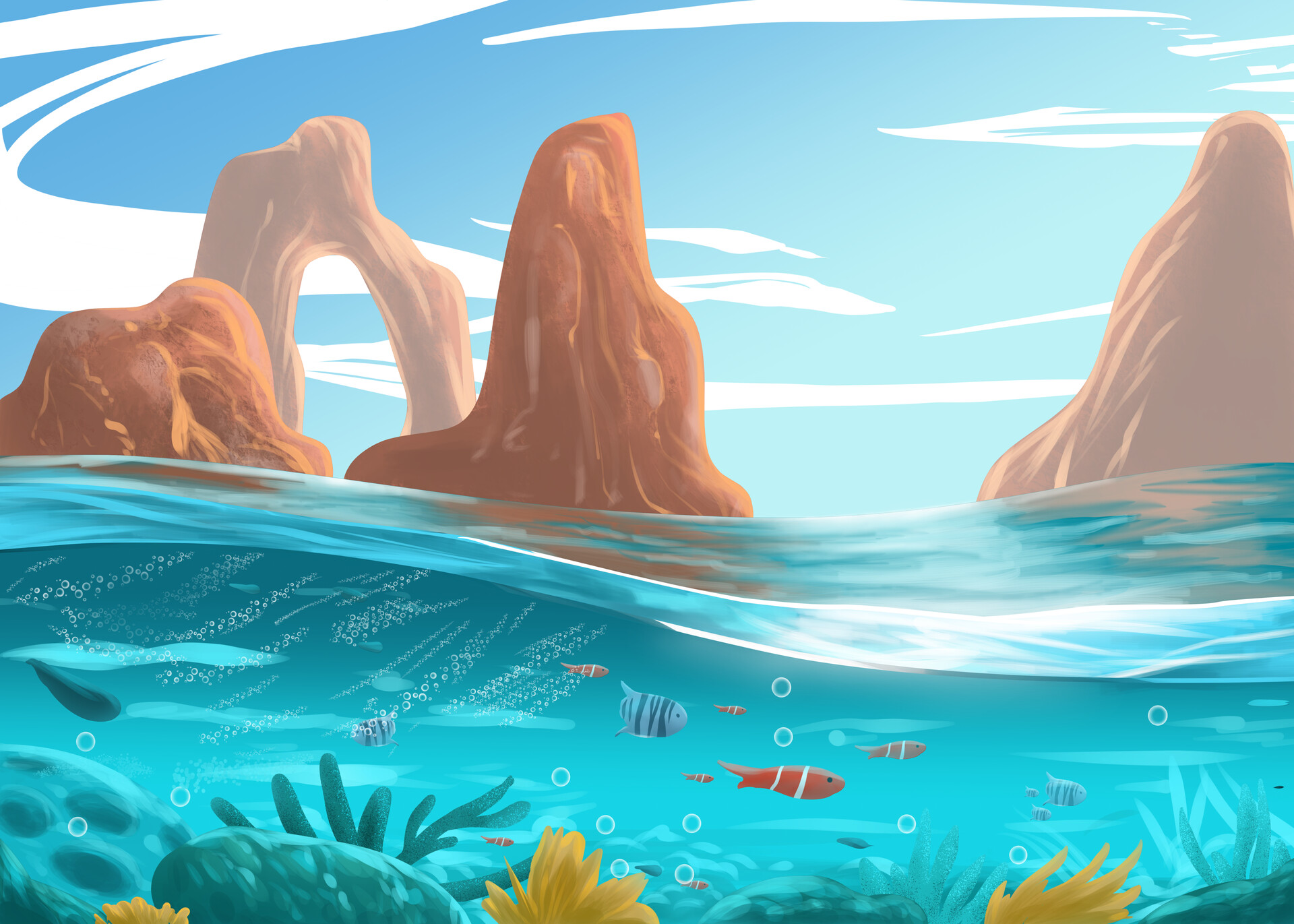 ArtStation - island cartoon