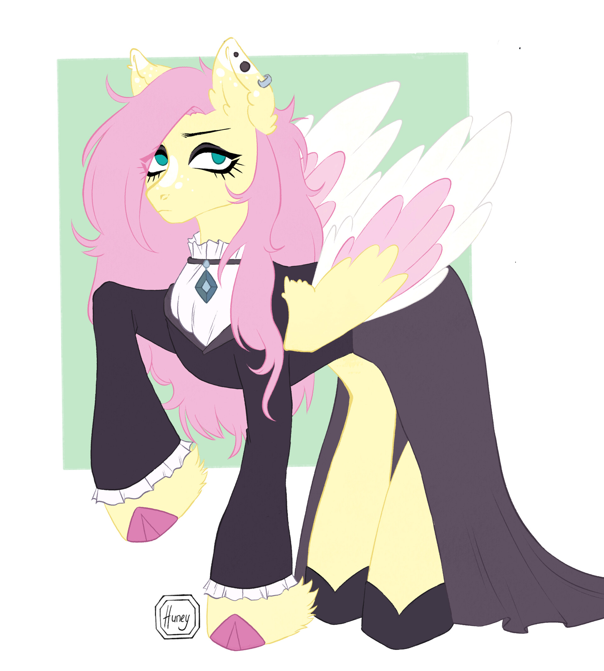 ArtStation - Mlp fluttershy goth