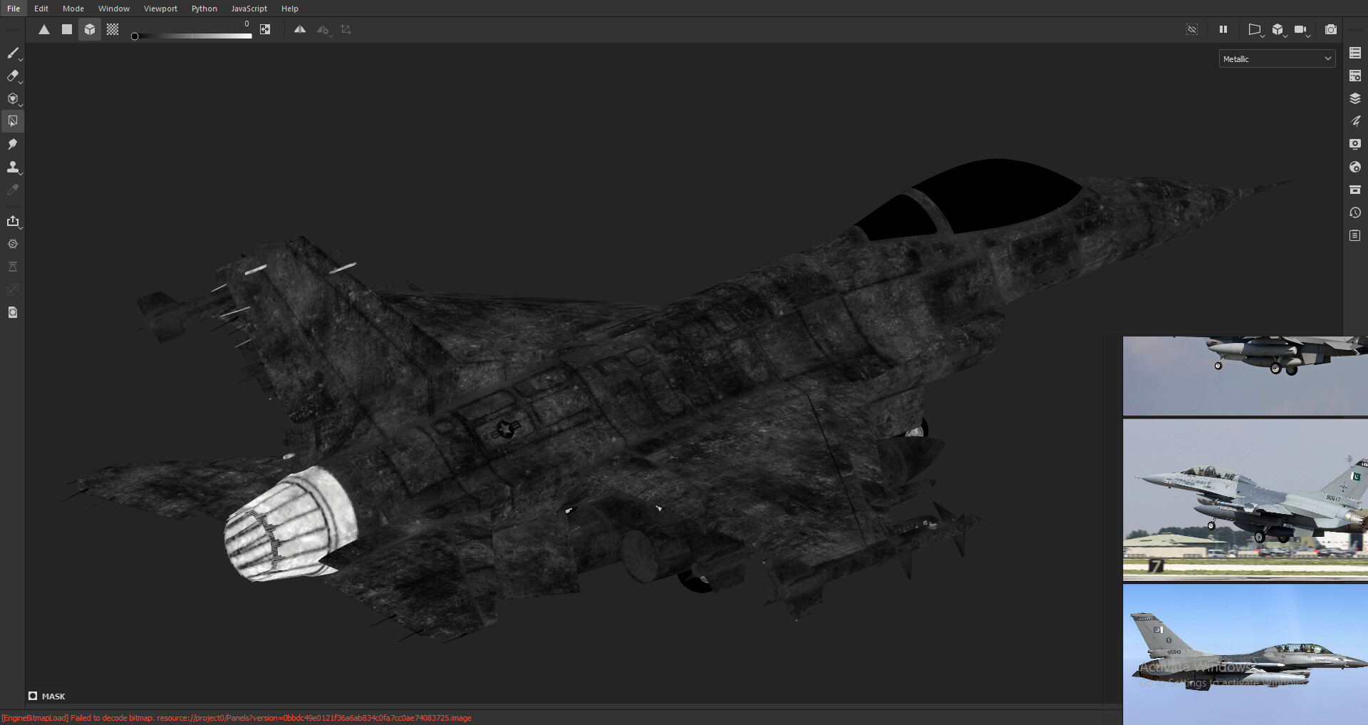 apsal yaqub - F16 jet - Texture and lookdev work