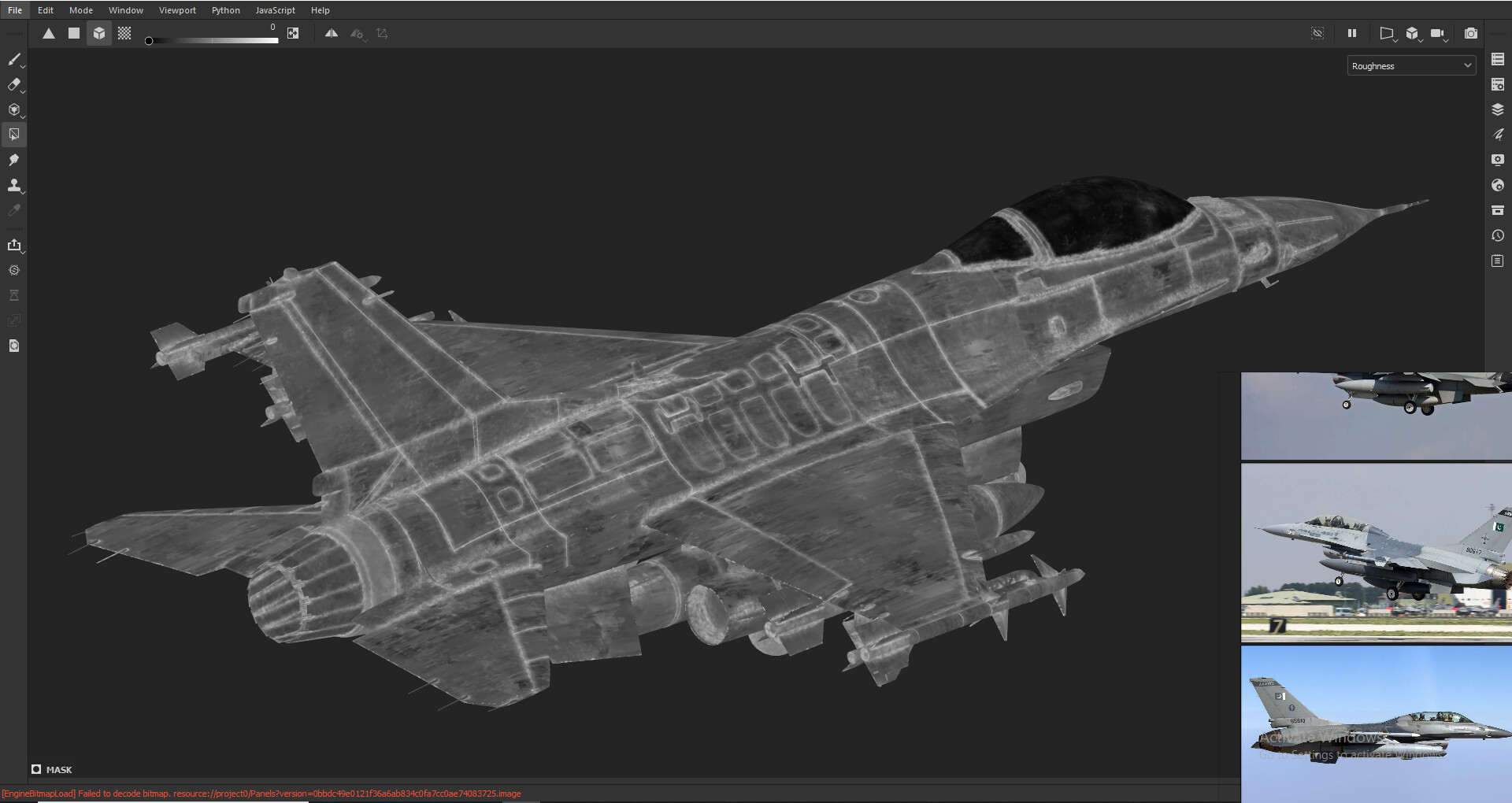 apsal yaqub - F16 jet - Texture and lookdev work
