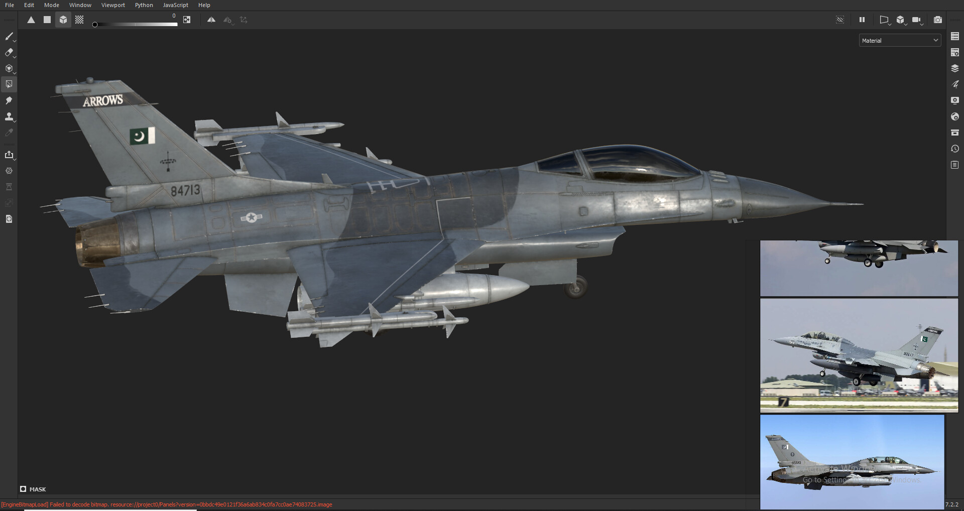apsal yaqub - F16 jet - Texture and lookdev work