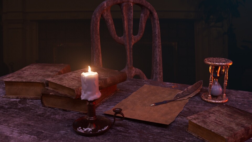 ArtStation - Medieval Desk