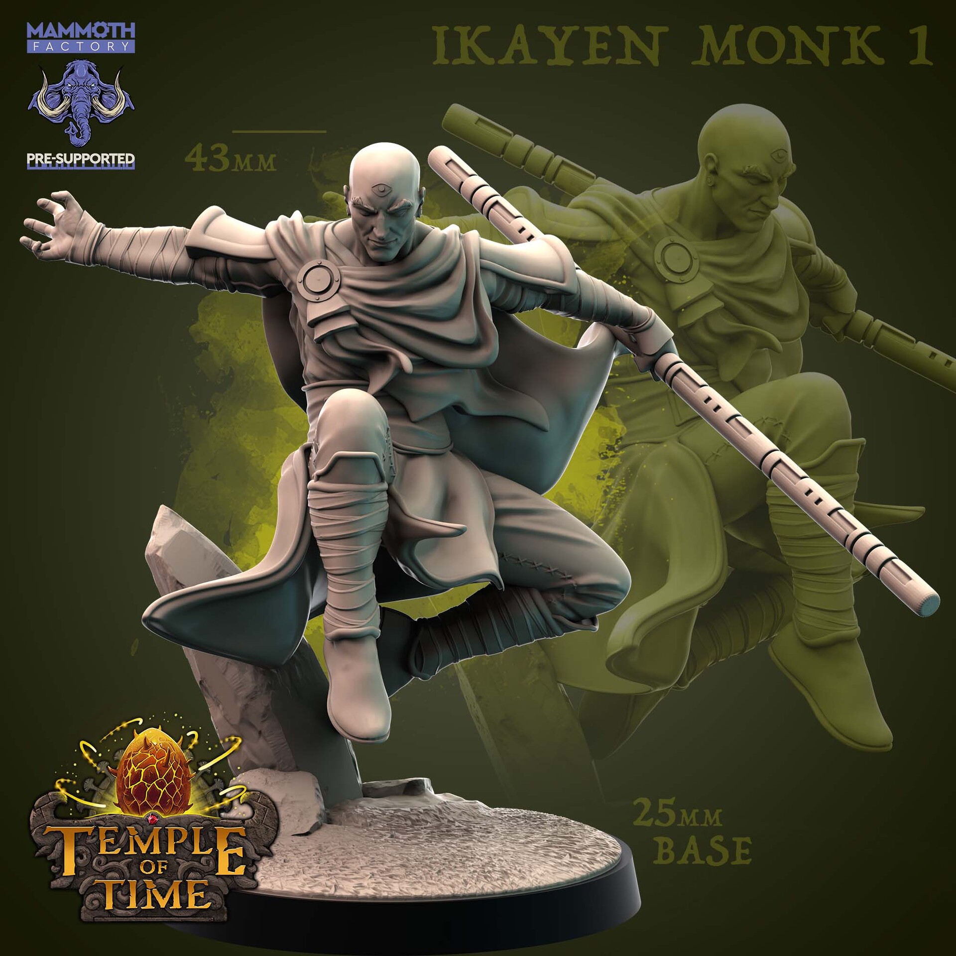 ArtStation - Ikayen Monk 1 - Work done for @MammothFactoryGames