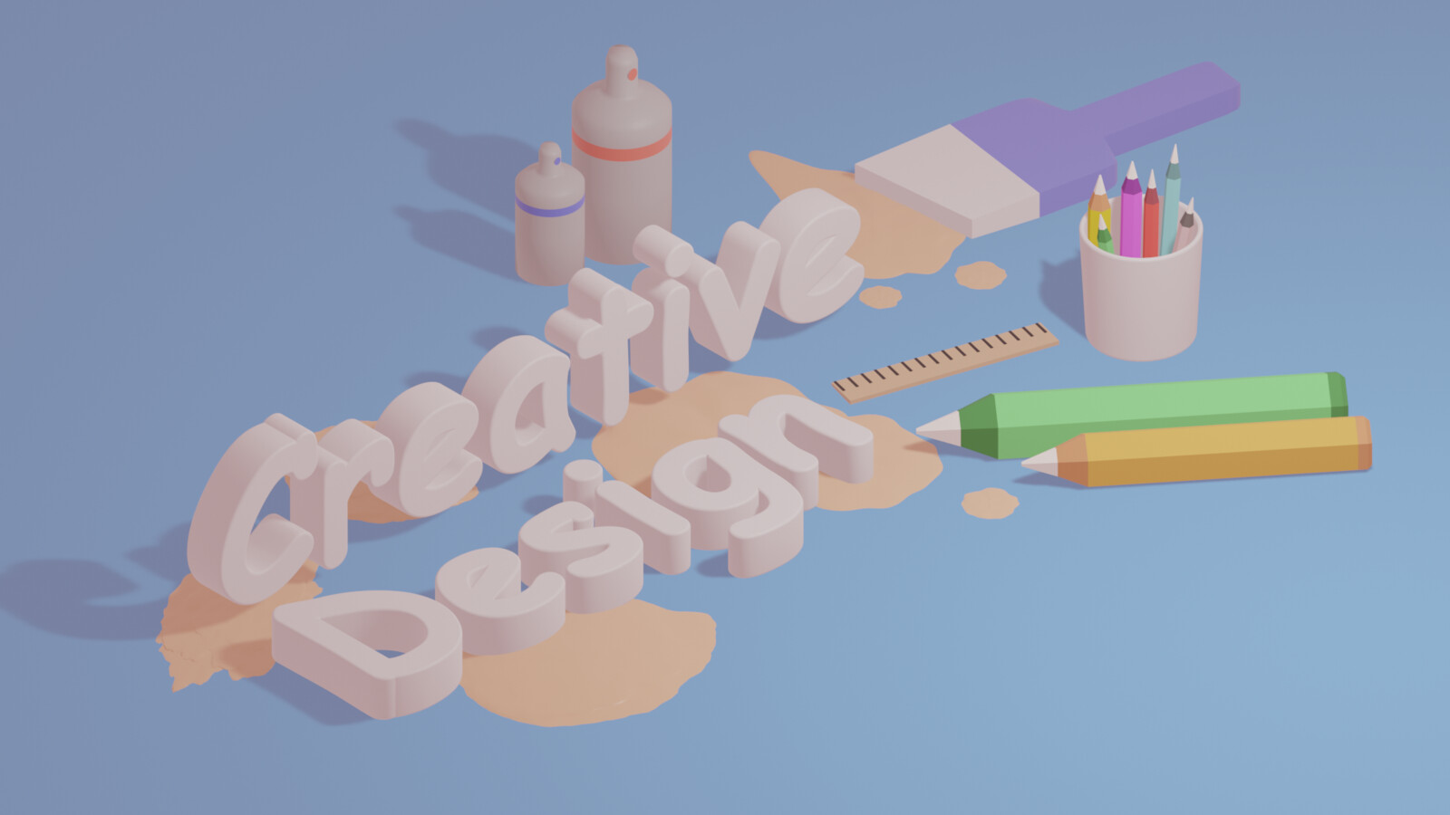 RenderForce_3D - 3D Creative design Text - Blender