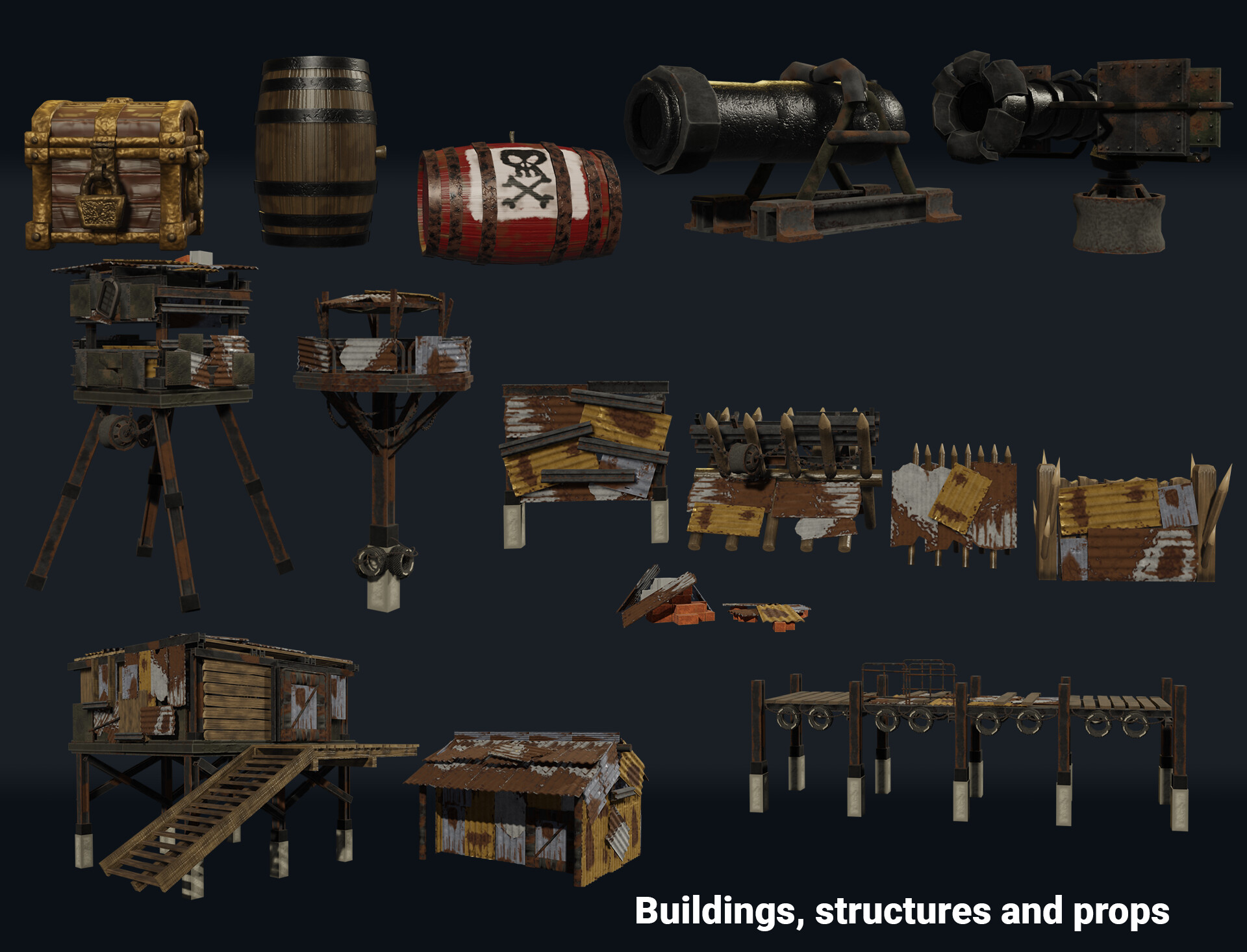 Facundo Goy - Action-adventure game environment and props