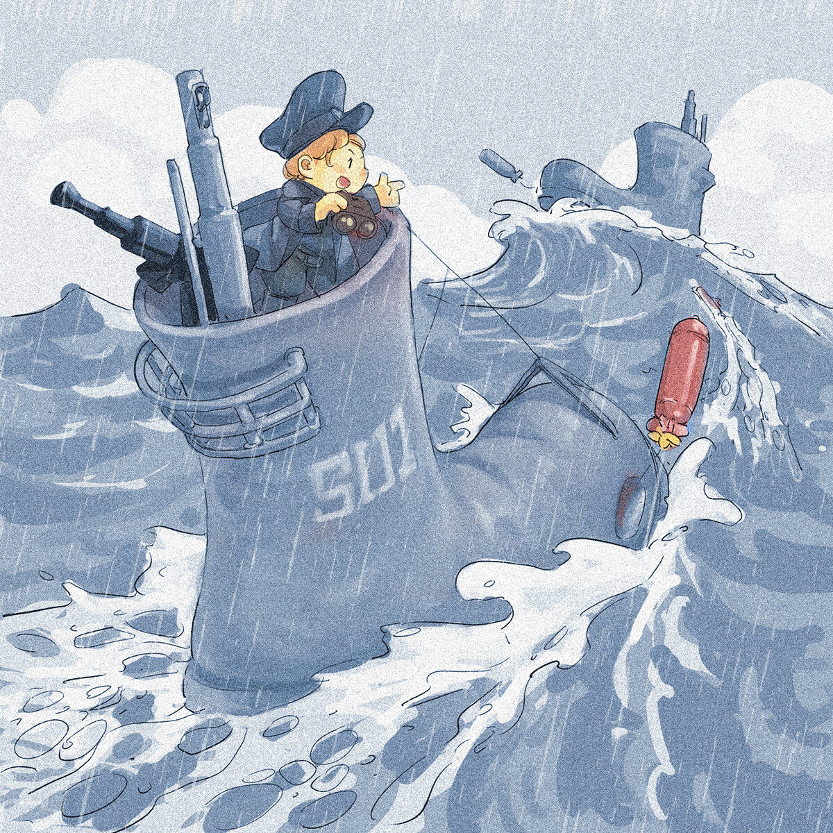 ArtStation - sketch 7.5 rain boots + submarine