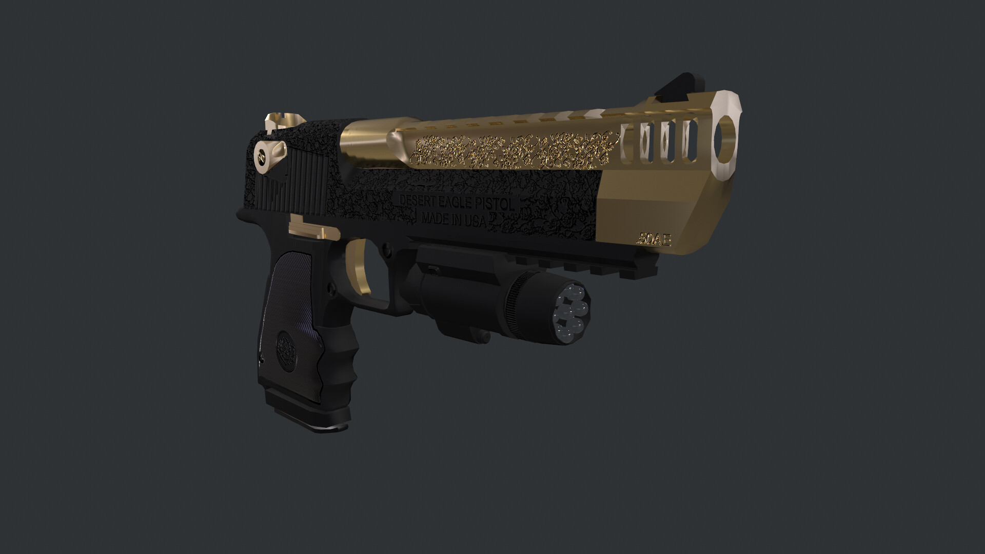 ArtStation - Gold desert eagle