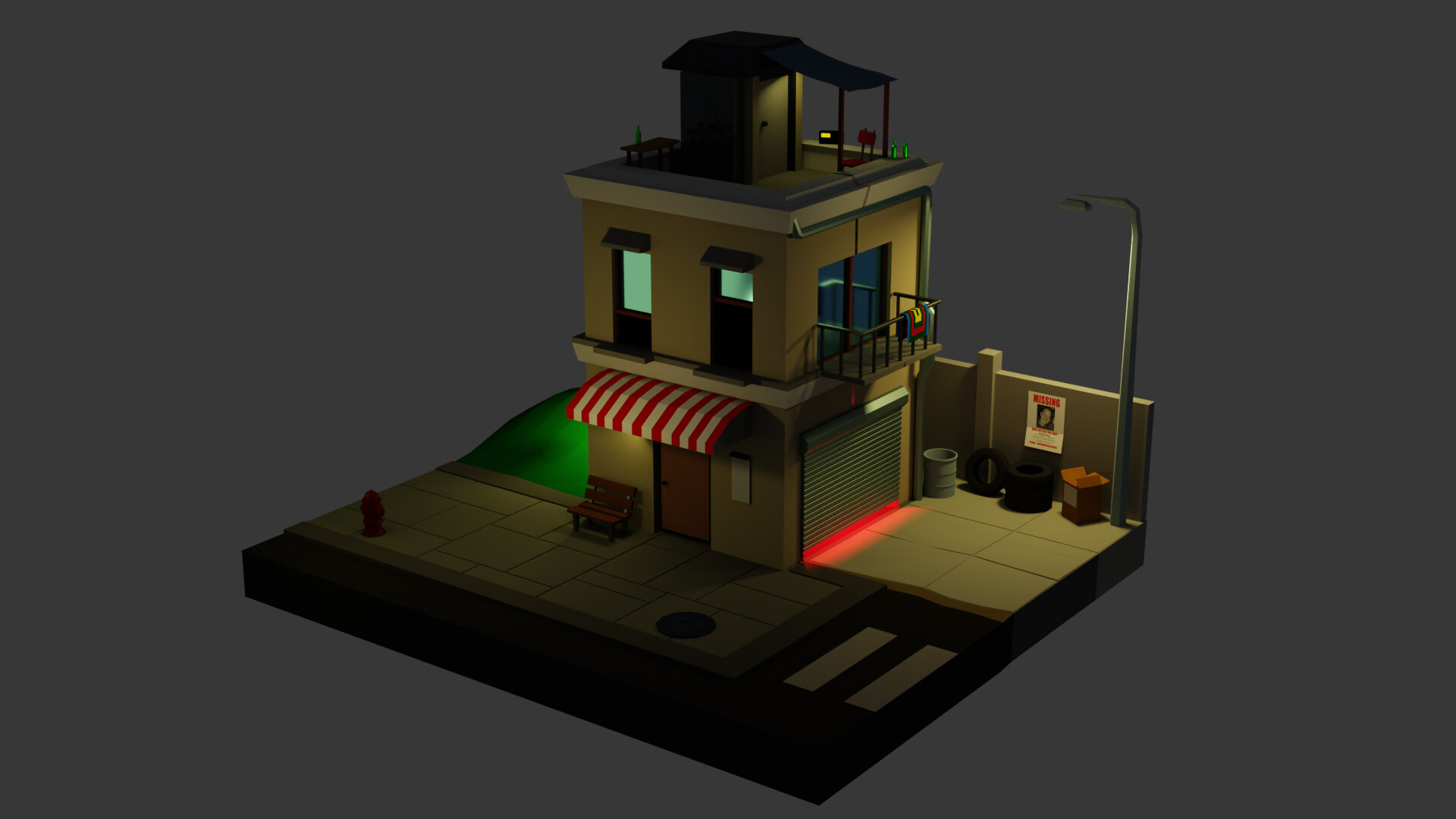 ArtStation - Low Poly city building