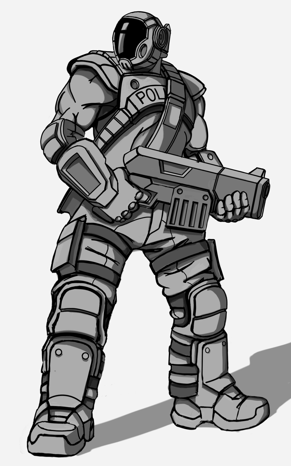 Kirill Shur - Project《Boxers》2d concept character《PoliceMan》