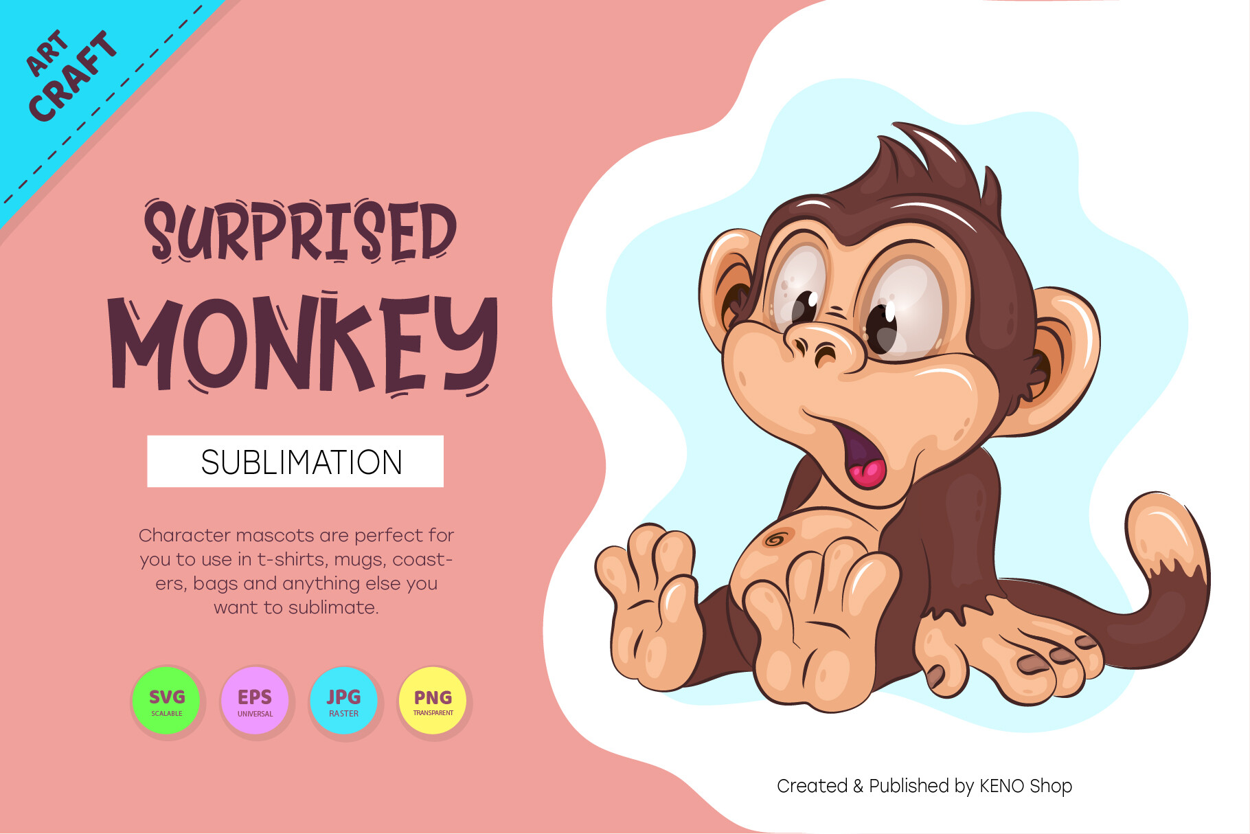 Andrey KENO - Surprised Cartoon Monkey.