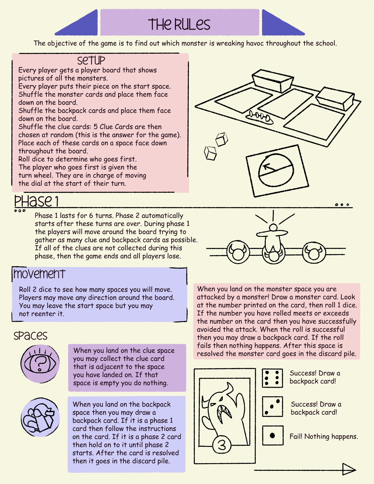 Briauna Huffman - After School Ghouls Box Design and Rules Sheets