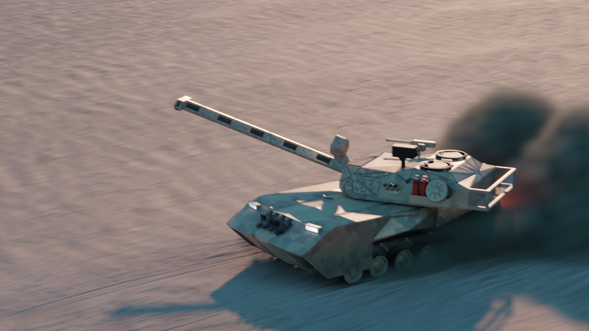 ArtStation - Sci-fi Low-Poly Light Tank