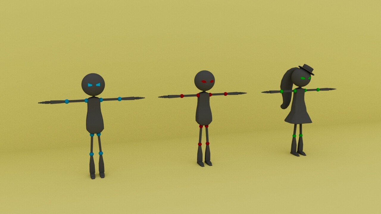 ArtStation - lowPoly Stickman 2