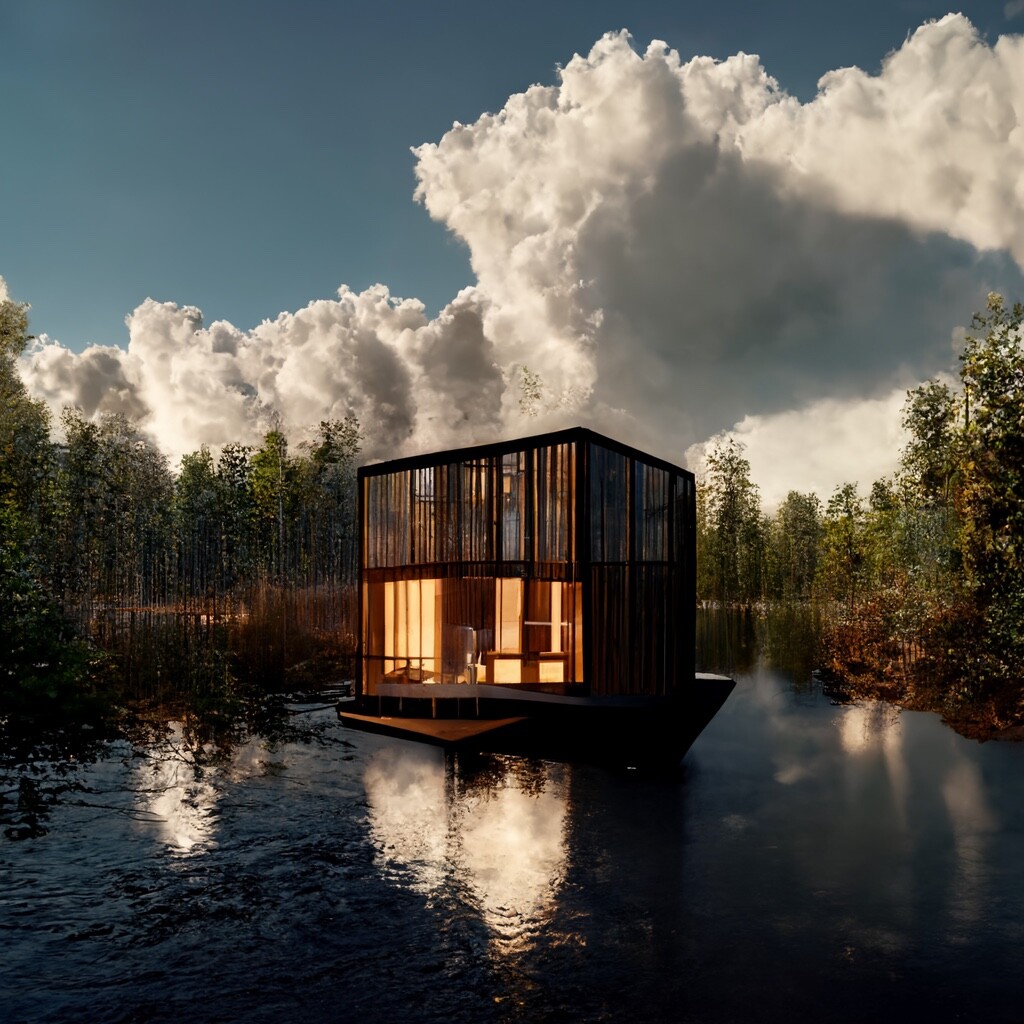 ArtStation - Architecture cabin design and forest