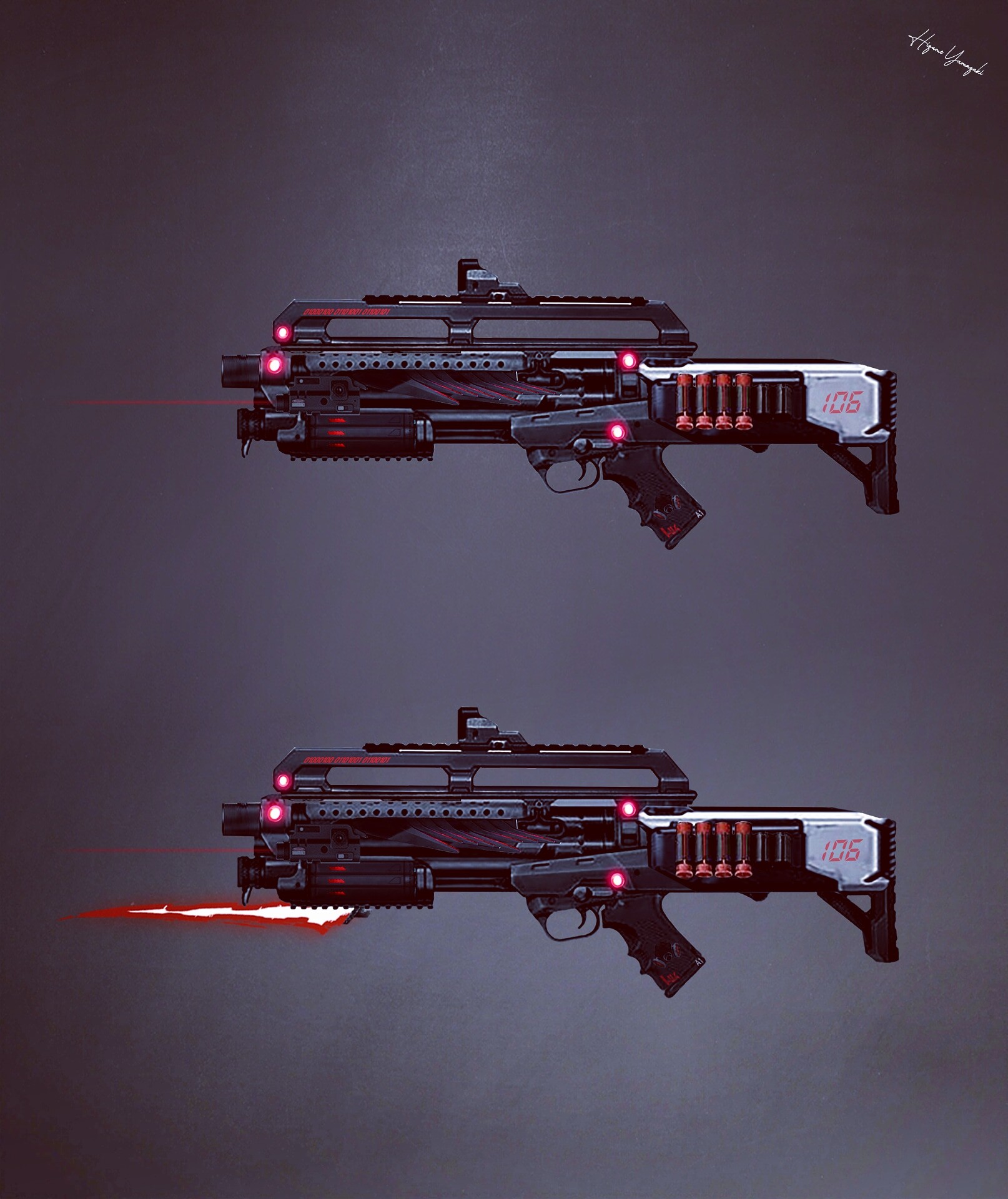Germán R. - Sci-fi/Cyberpunk Weapons Concept Art