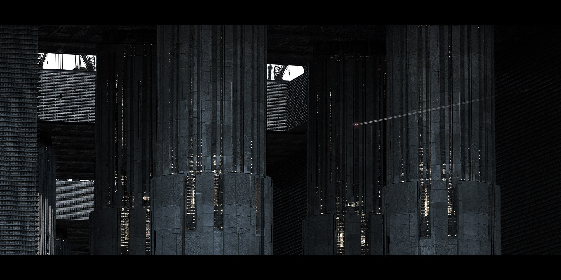 ArtStation - cylinder building old sketch