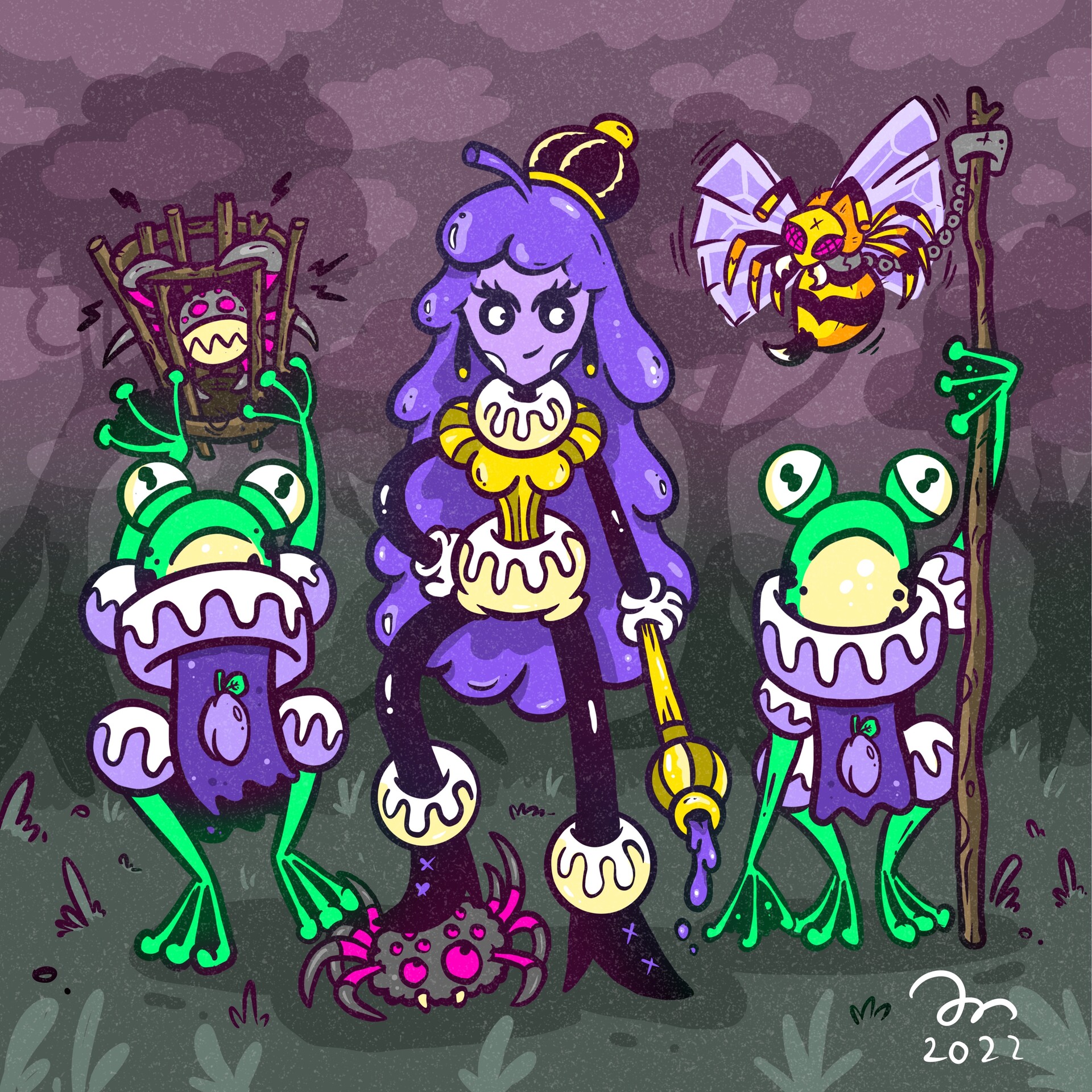 ArtStation - The Plum Princess and Frog Guards