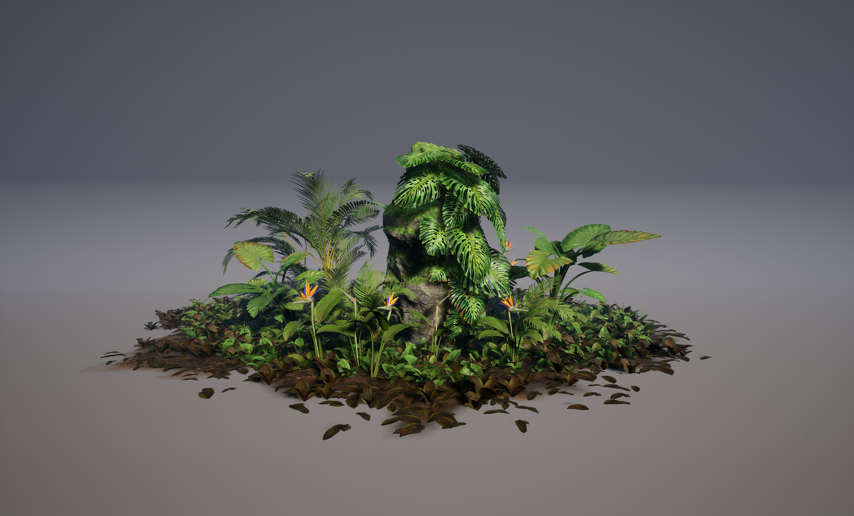 Celine van der Knaap - Tropical vegetation in the style of Uncharted 4 - Inspired artwork