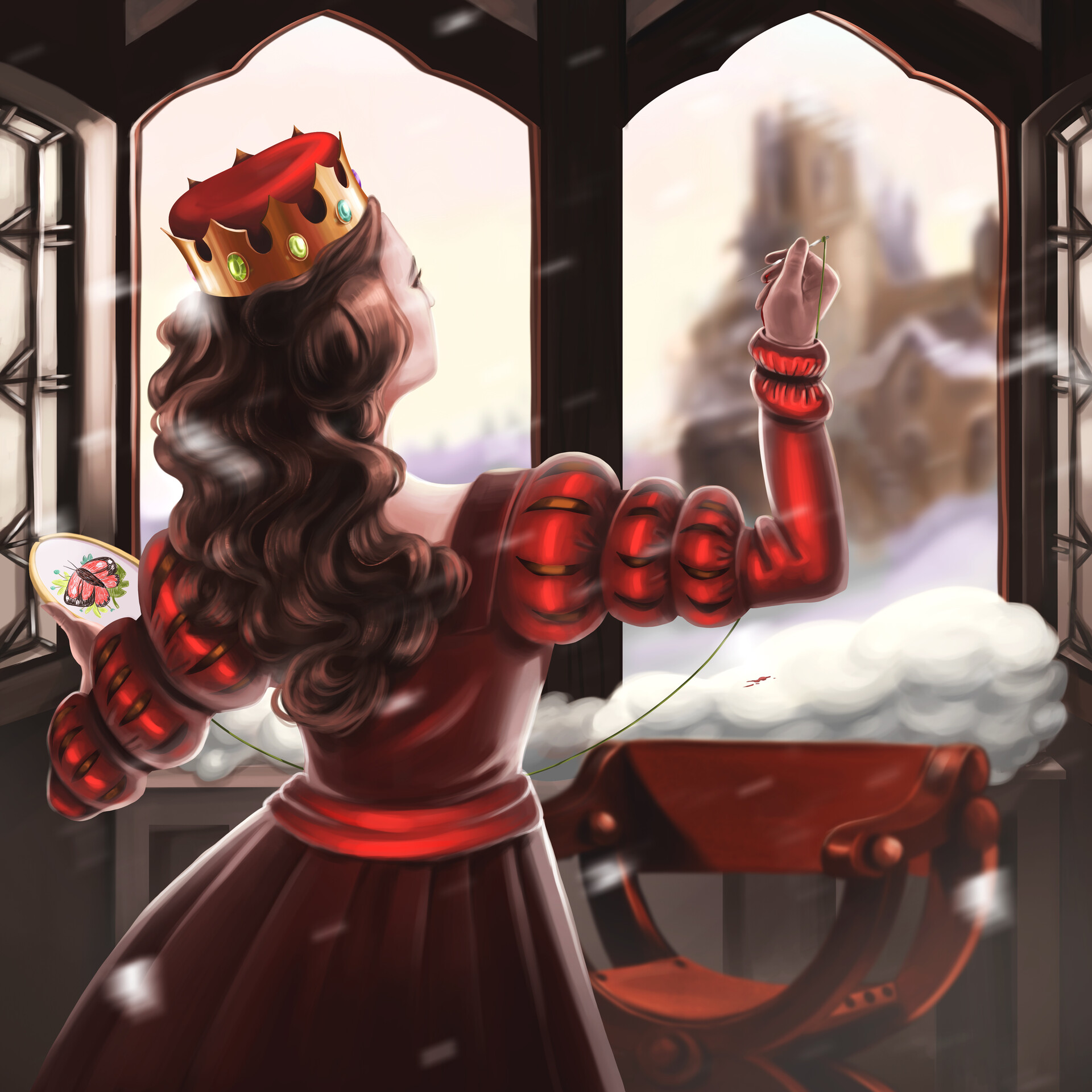 ArtStation - Illustration for the fairy tale snow white