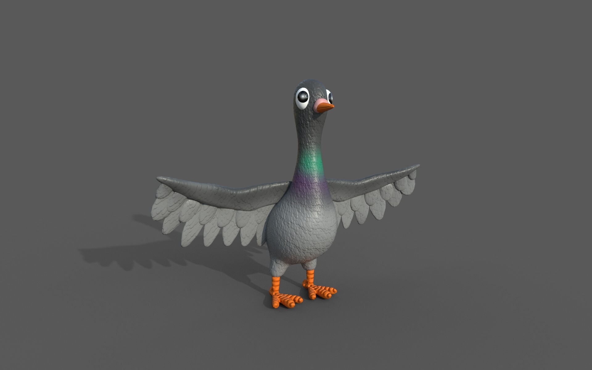 ArtStation - Stylized pigeon rigged