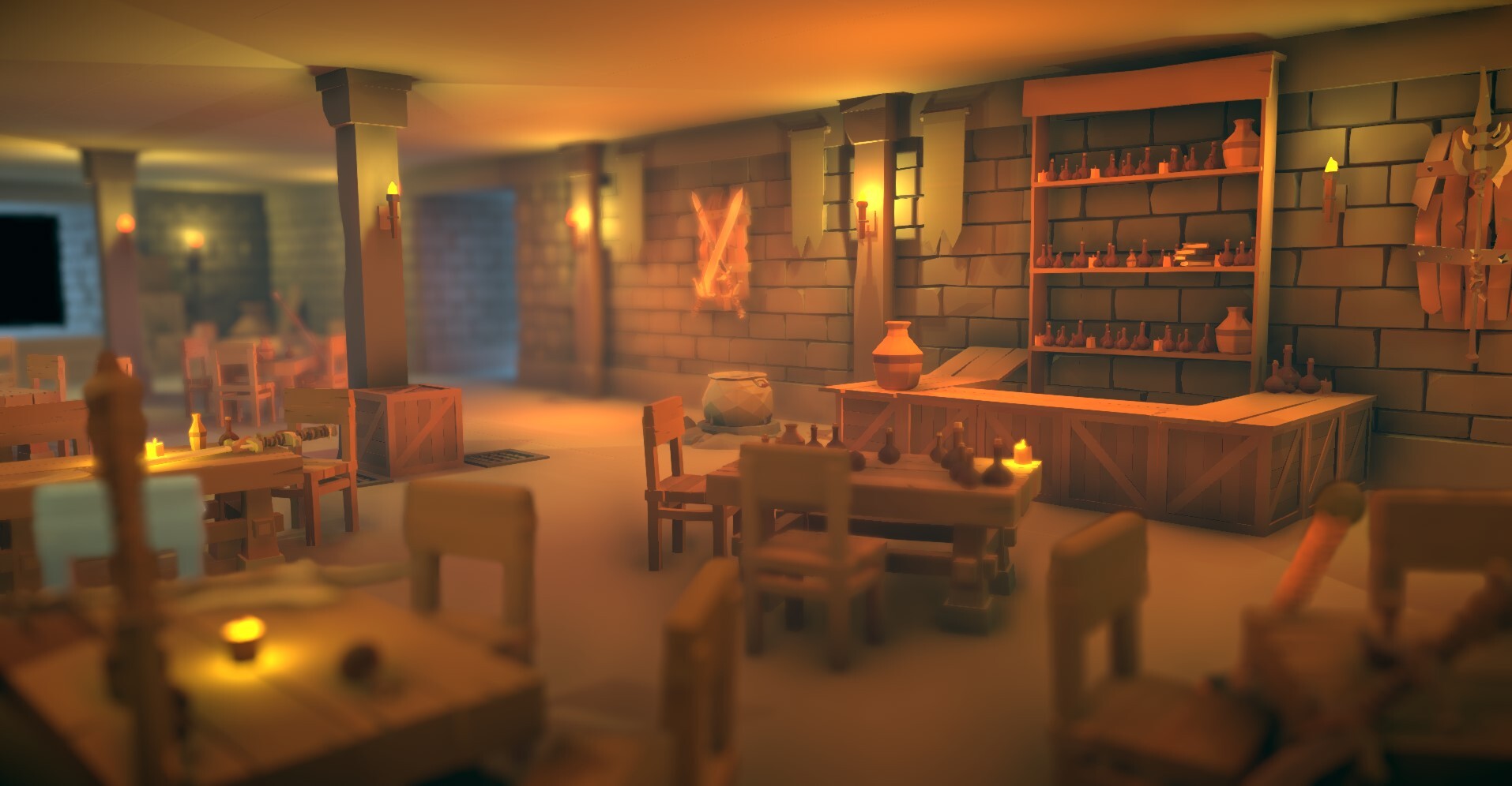 ArtStation - Fantasy tavern environment (Unity)