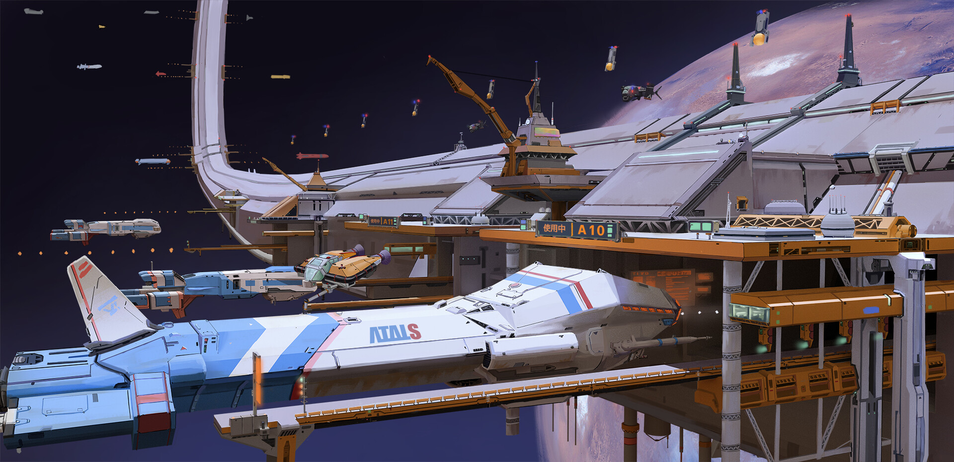 ArtStation - outer space toll gate