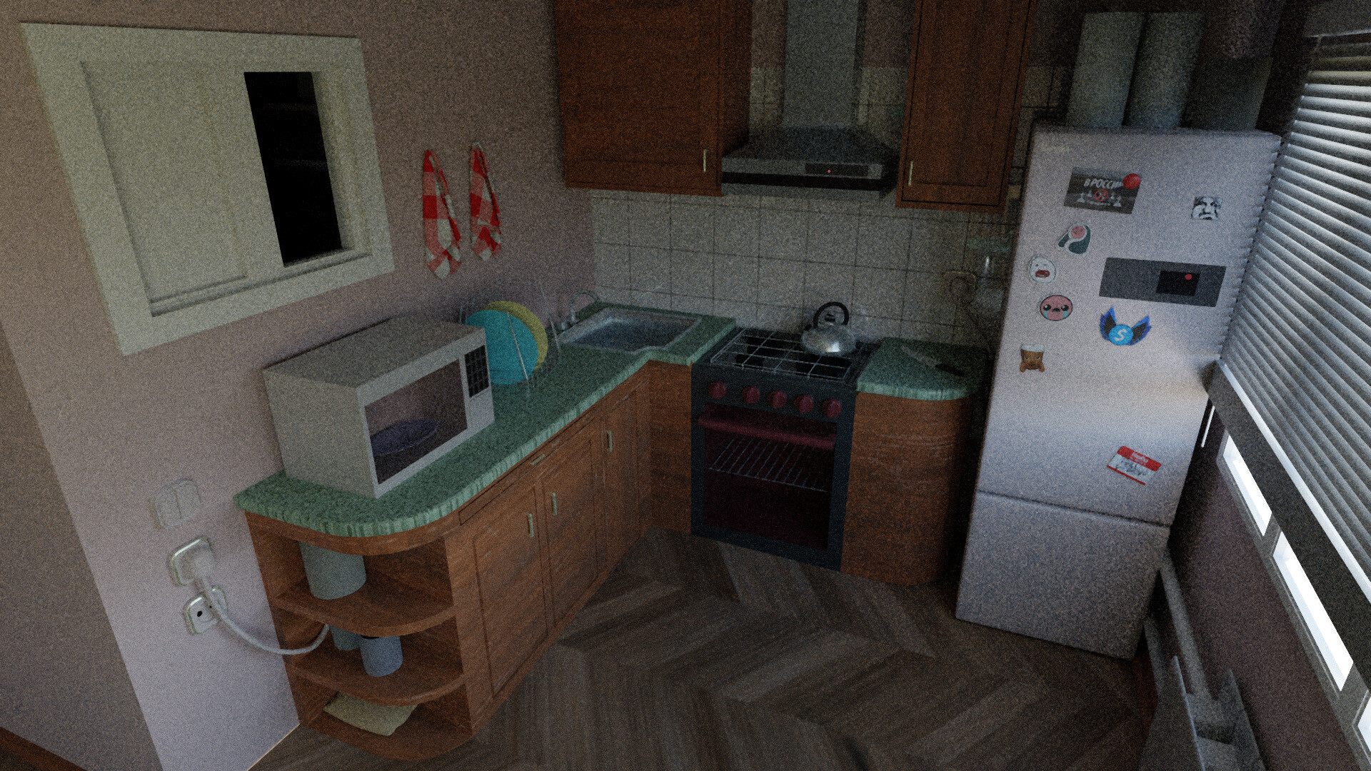 ArtStation - My kitchen 3D visualization