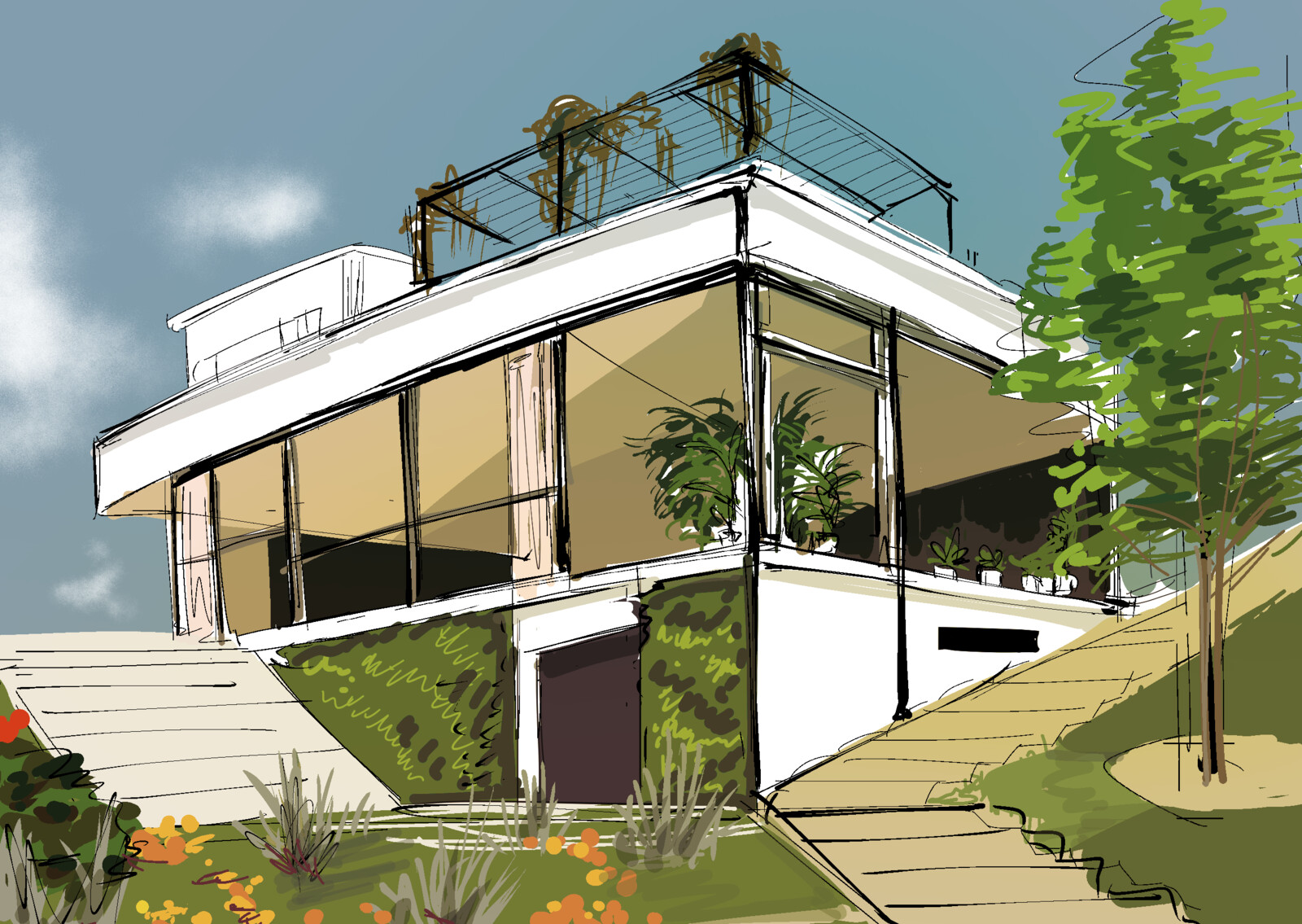 Summer Chiuh - Architectural sketches