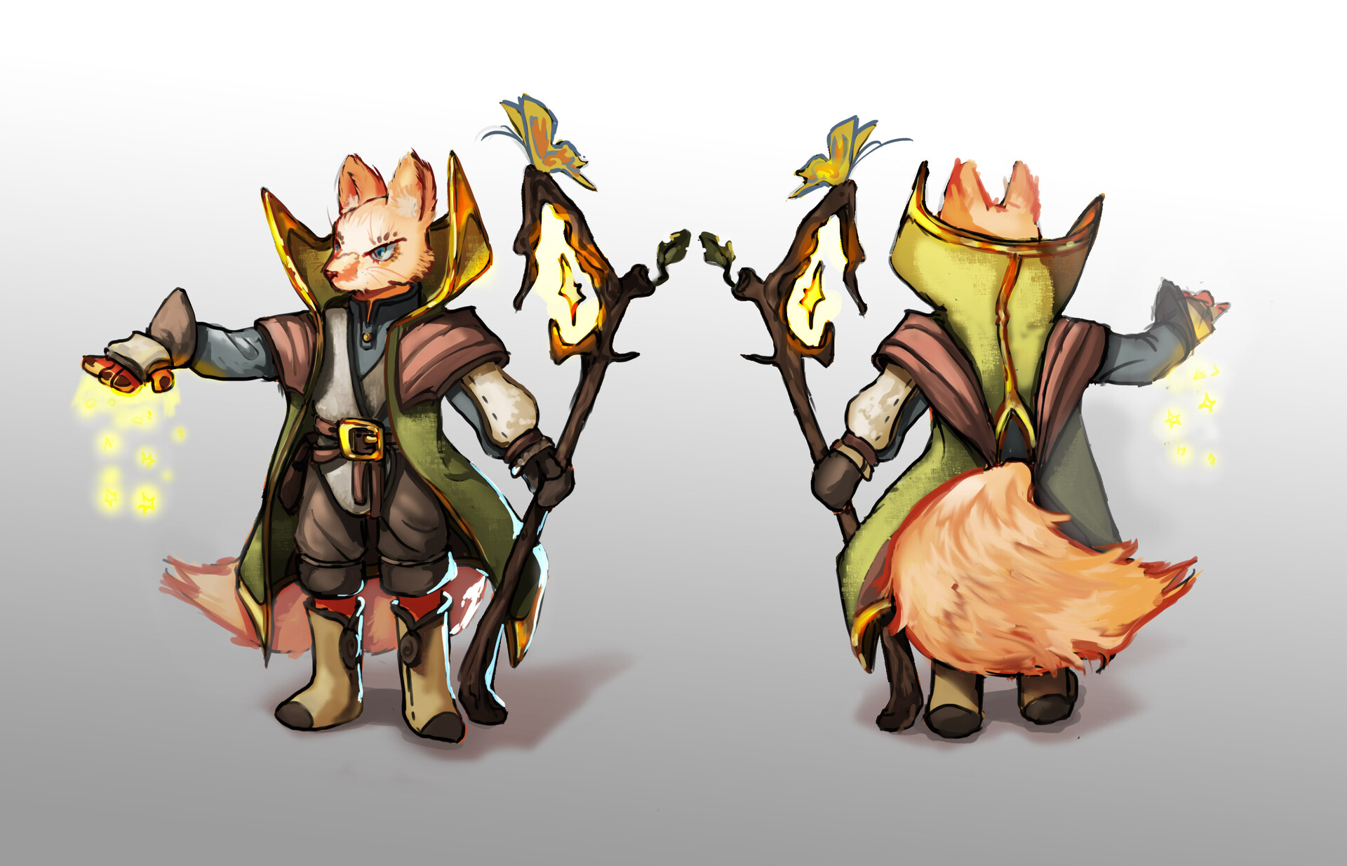 ArtStation - Concept art of the Fox Magician character