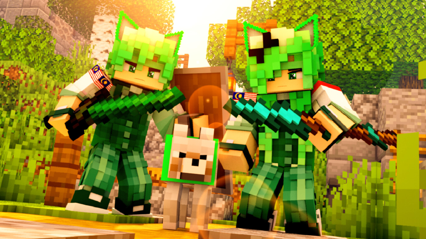 ArtStation - "Attack"Minecraft Render Pose