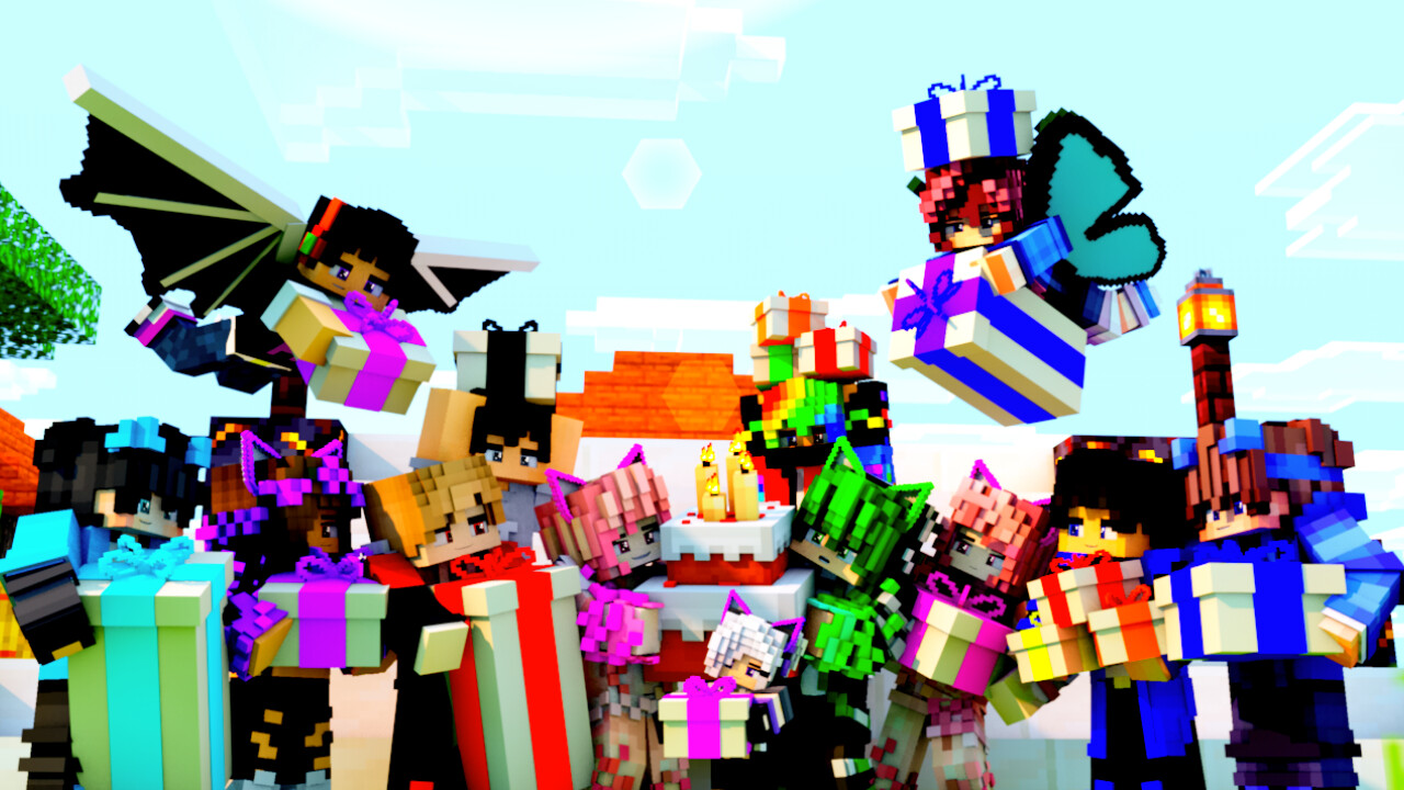 ArtStation - "Happy Birthday Kara^_^"Minecraft Render Pose