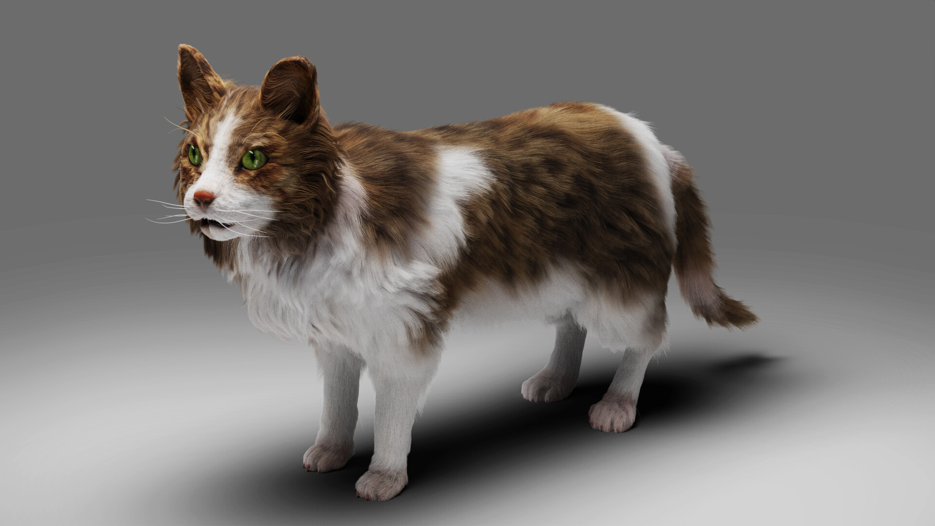 ArtStation - Fur Calico Cat V03 Rigged and Animated