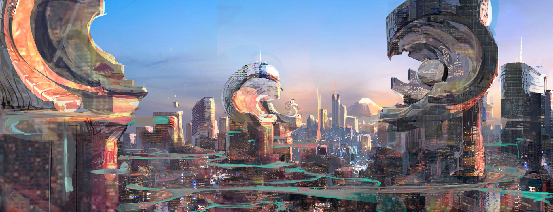 ArtStation - Moichido cityscape