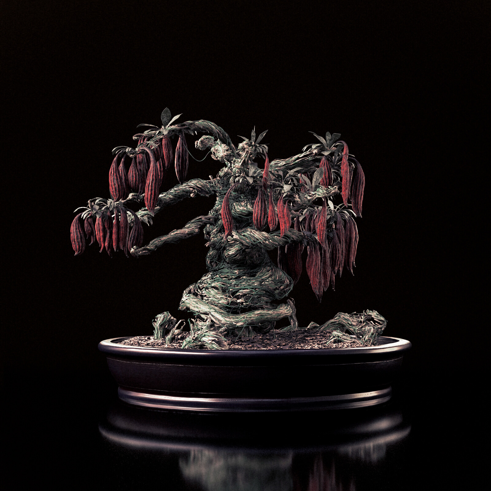 ArtStation - Red Pepper Bonsai Trees - Houdini Procedural Modeling