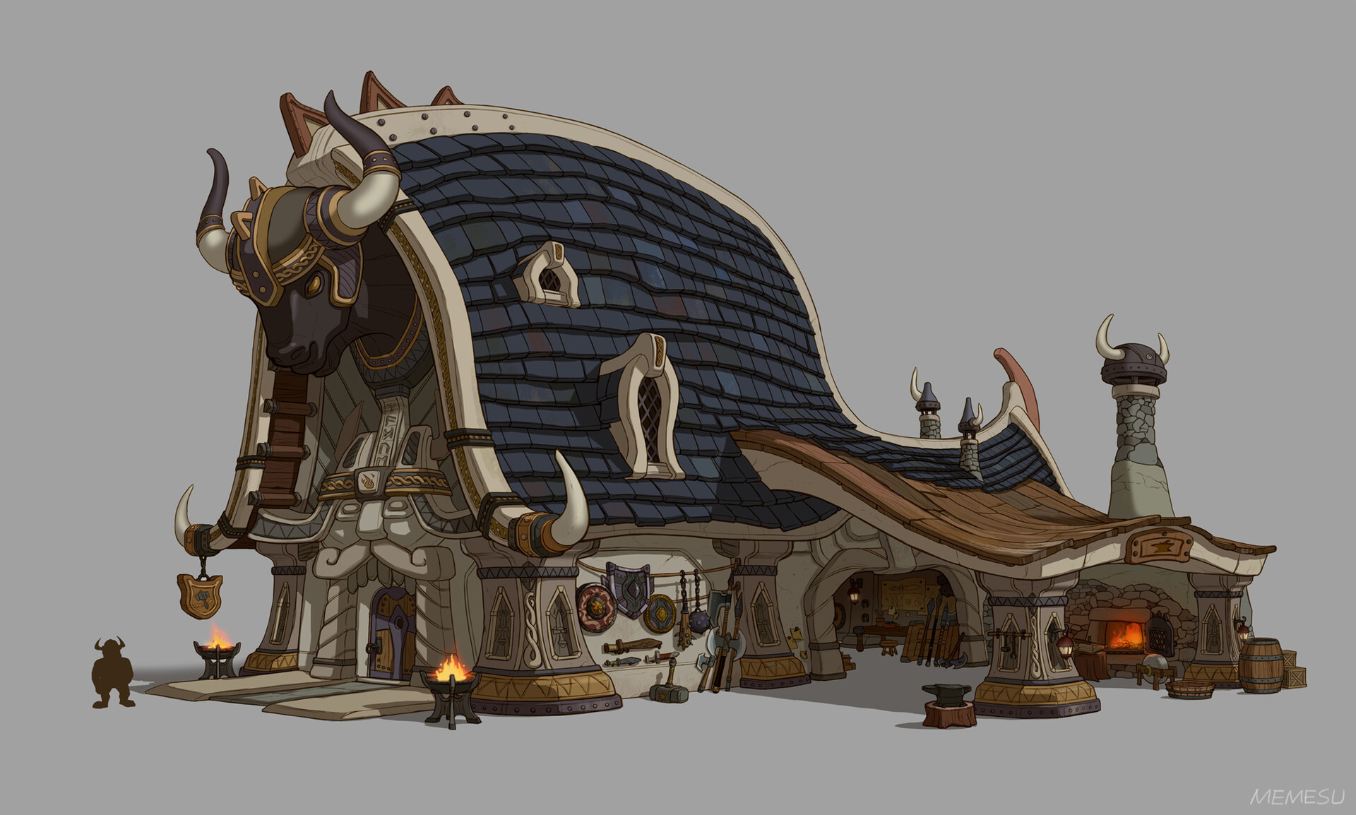 fantasy blacksmith concept art