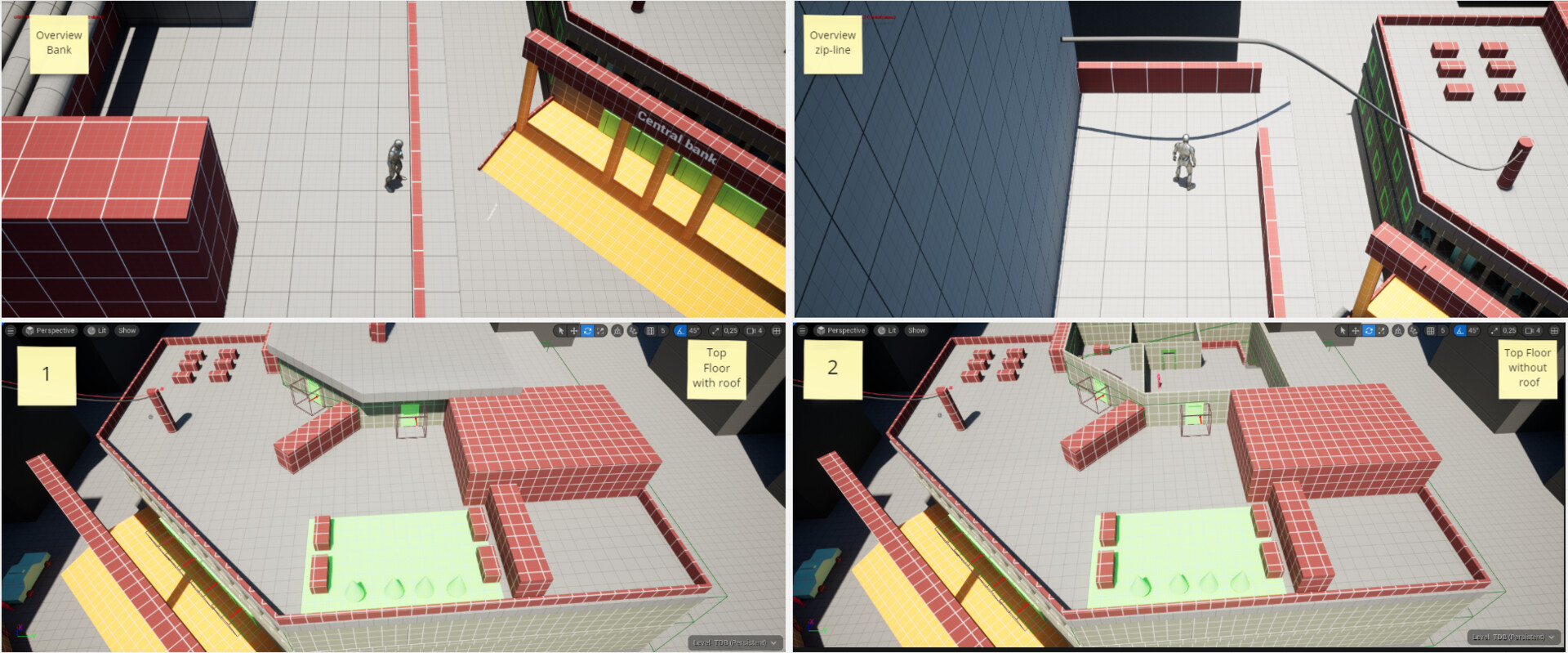 ArtStation - Topdown bank robbery, blockout