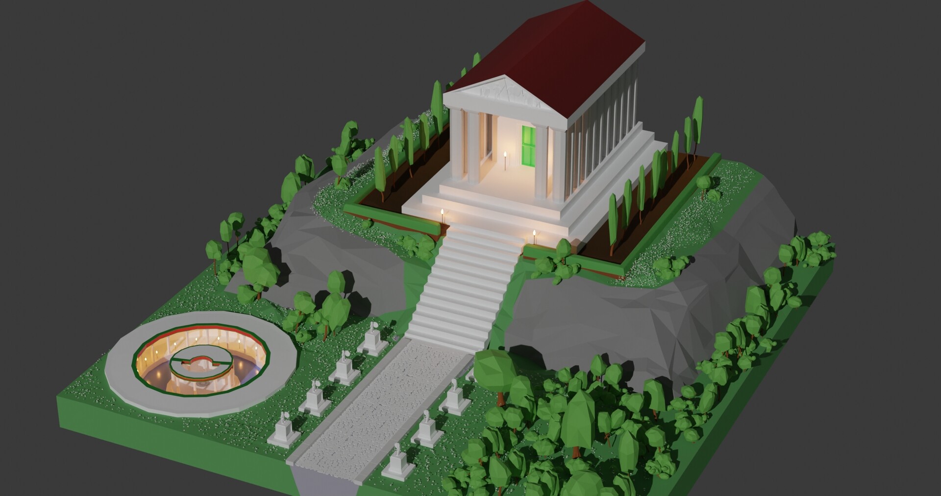 ArtStation - Ancient roman architecture inspired scene