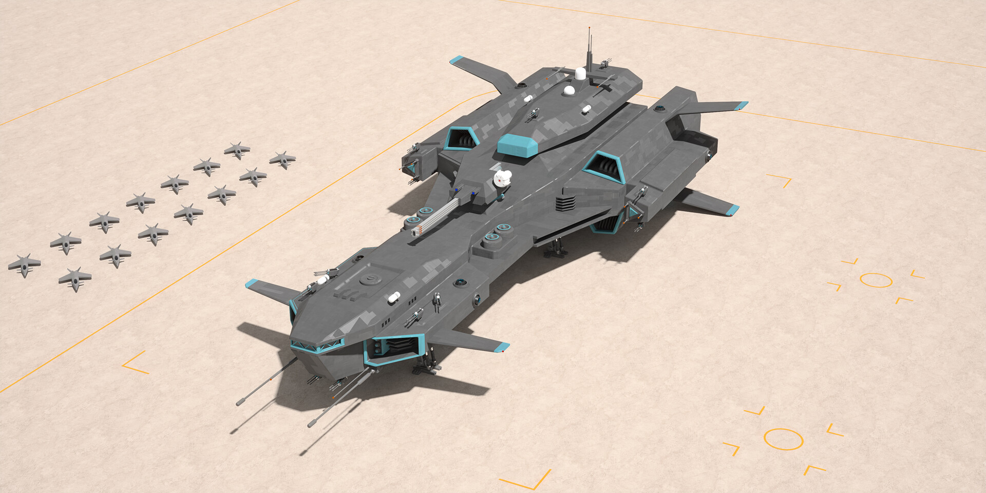 ArtStation - Planetary Defense Gunboat