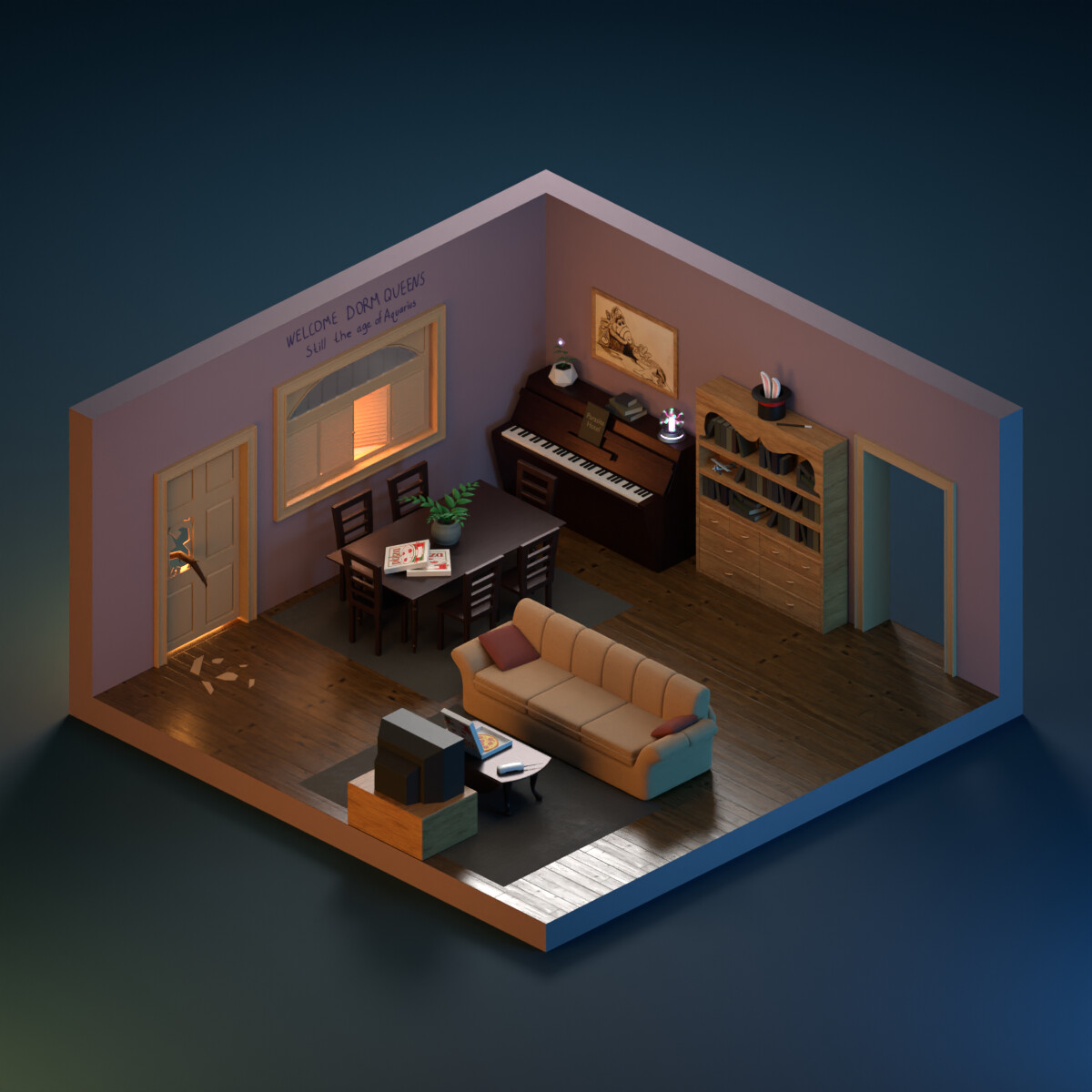 ArtStation - Alf`s living room from TV series