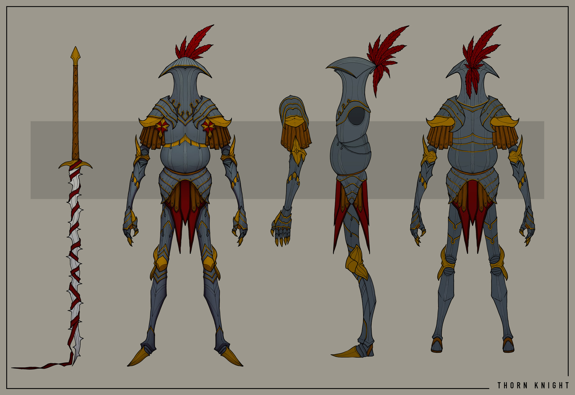 ArtStation - Thorn Knight - Enemy NPC Character Concept