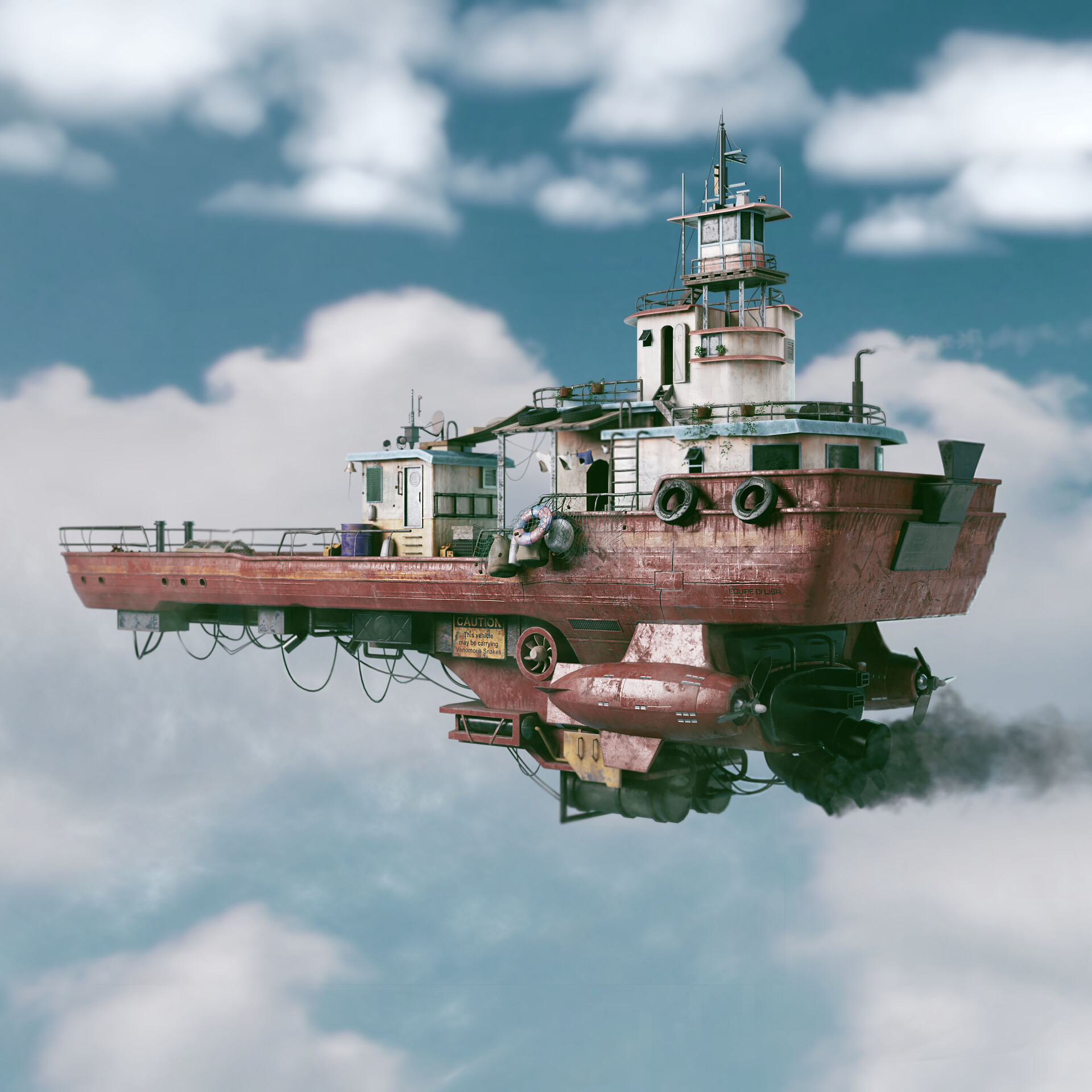 Artstation Steampunk Ship